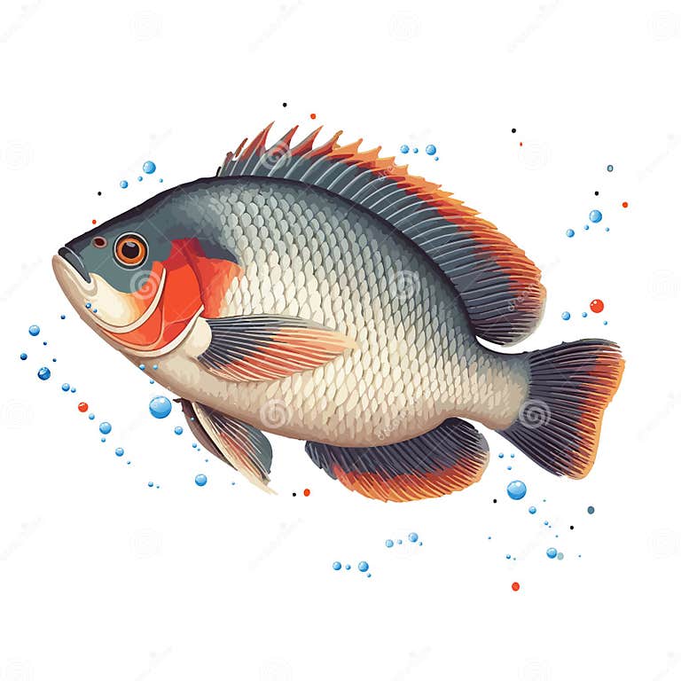 Hand Drawn Tilapia Fish Vector Illustration, Tilapia Fish Sketch ... Hand Drawn Tilapia Fish Vector Illustration, Tilapia Fish Sketch ...