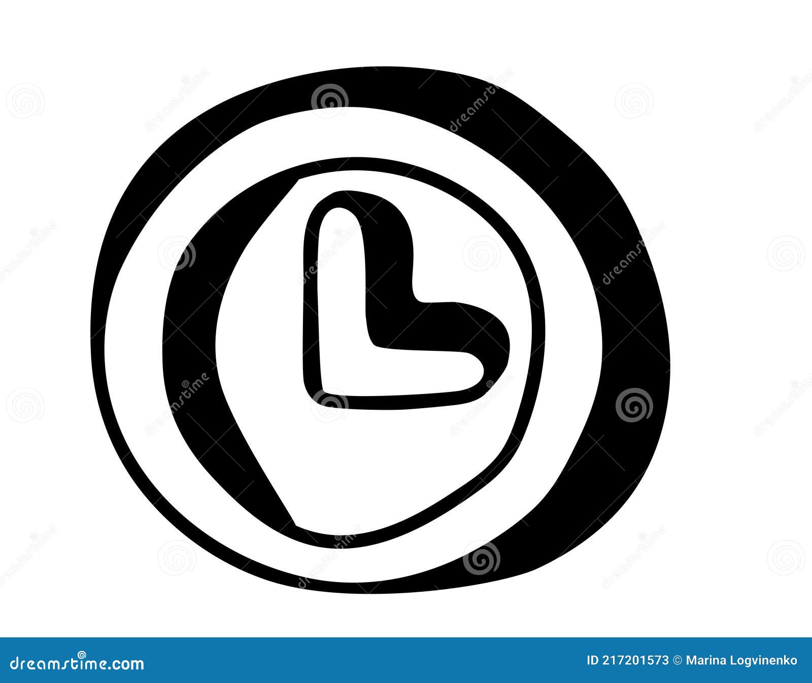 Hand Drawn Time Icon in Doodle Style Stock Vector - Illustration of ...