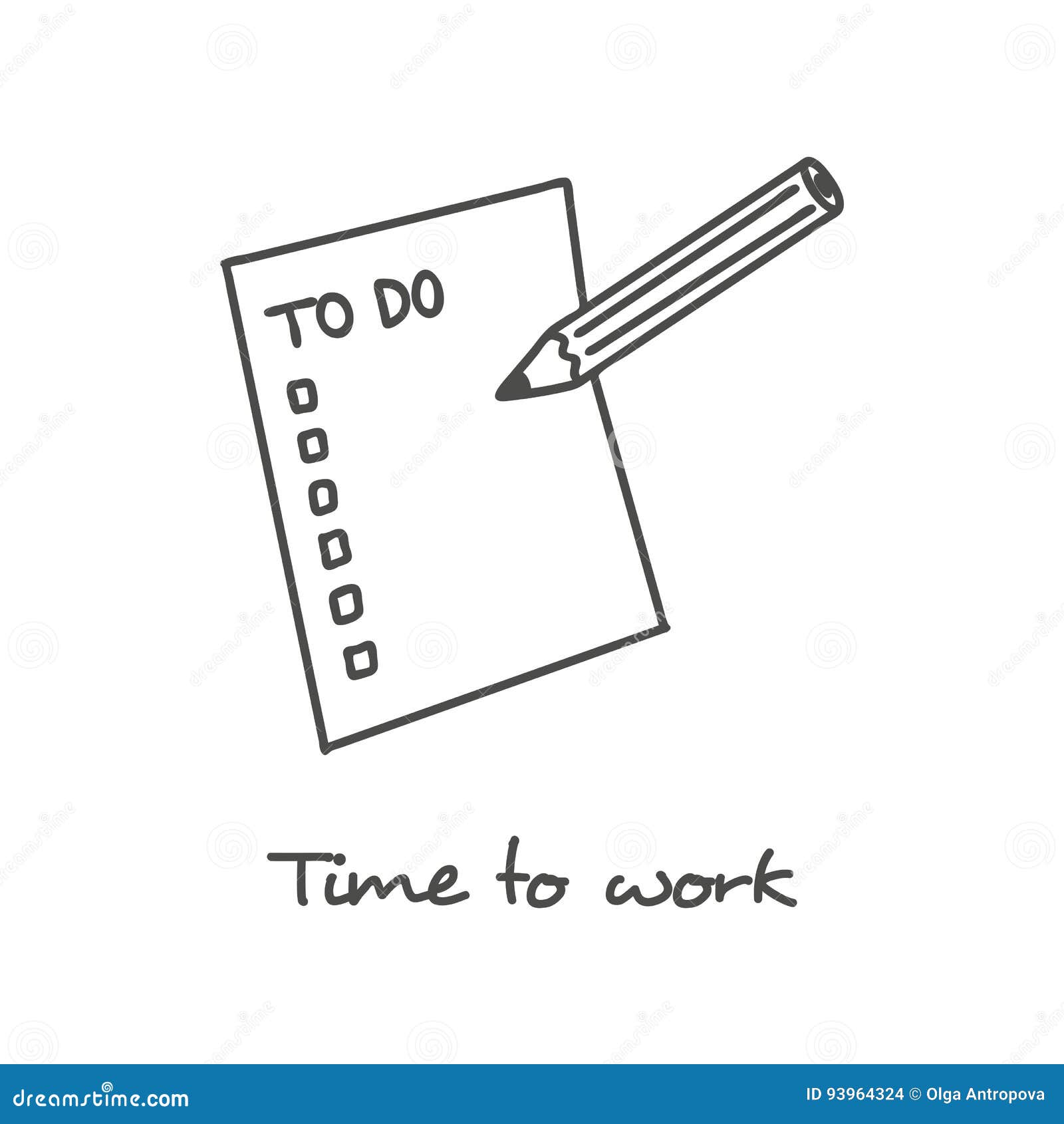 Hand drawn To do list icon stock vector. Illustration of organization ...
