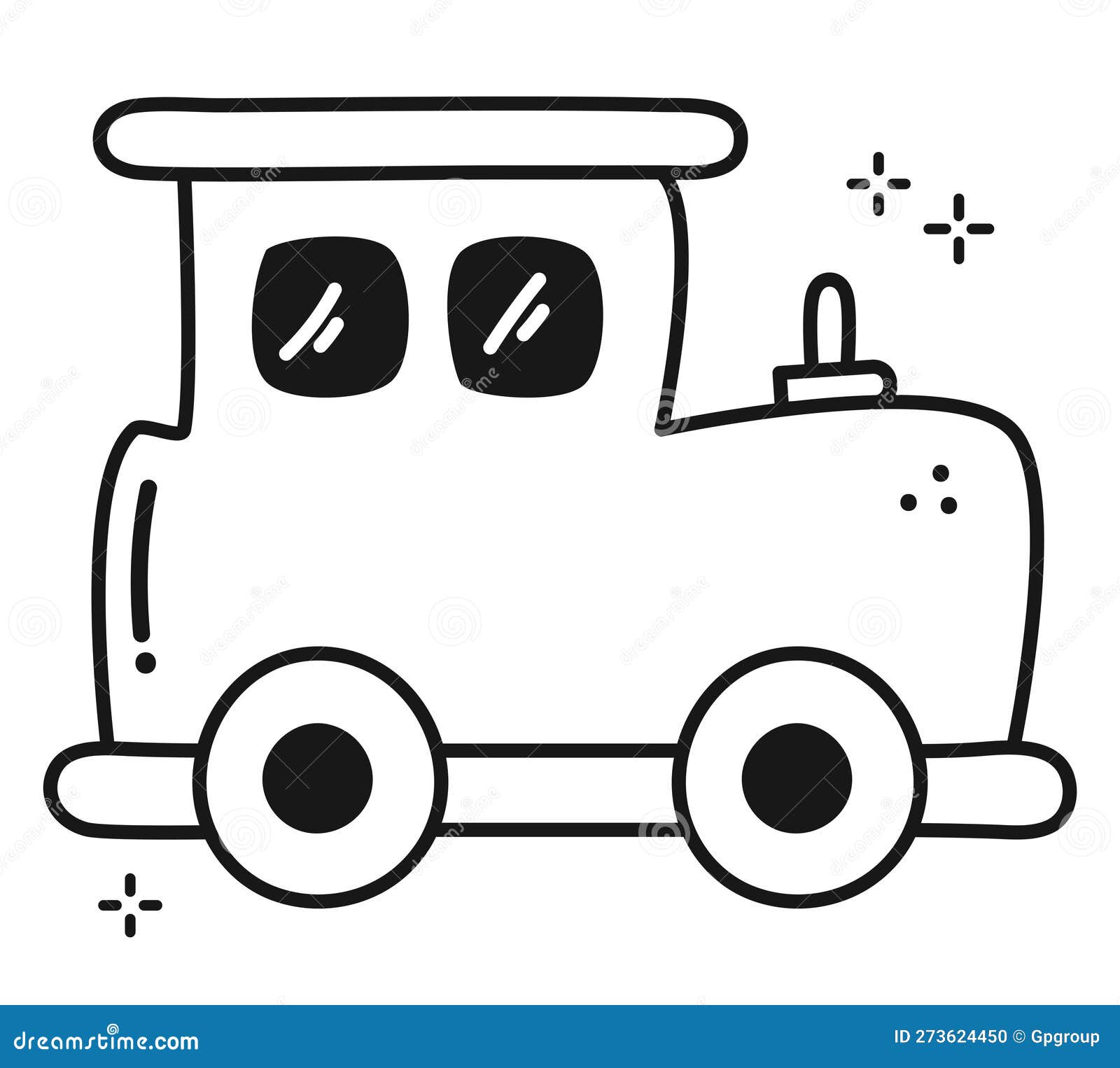 Hand drawn train stock vector. Illustration of train - 273624450