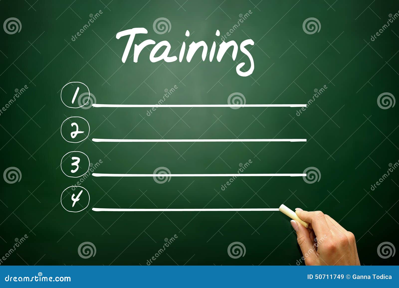 Hand Drawn Training Blank List Concept on Blackboard Stock Image ...