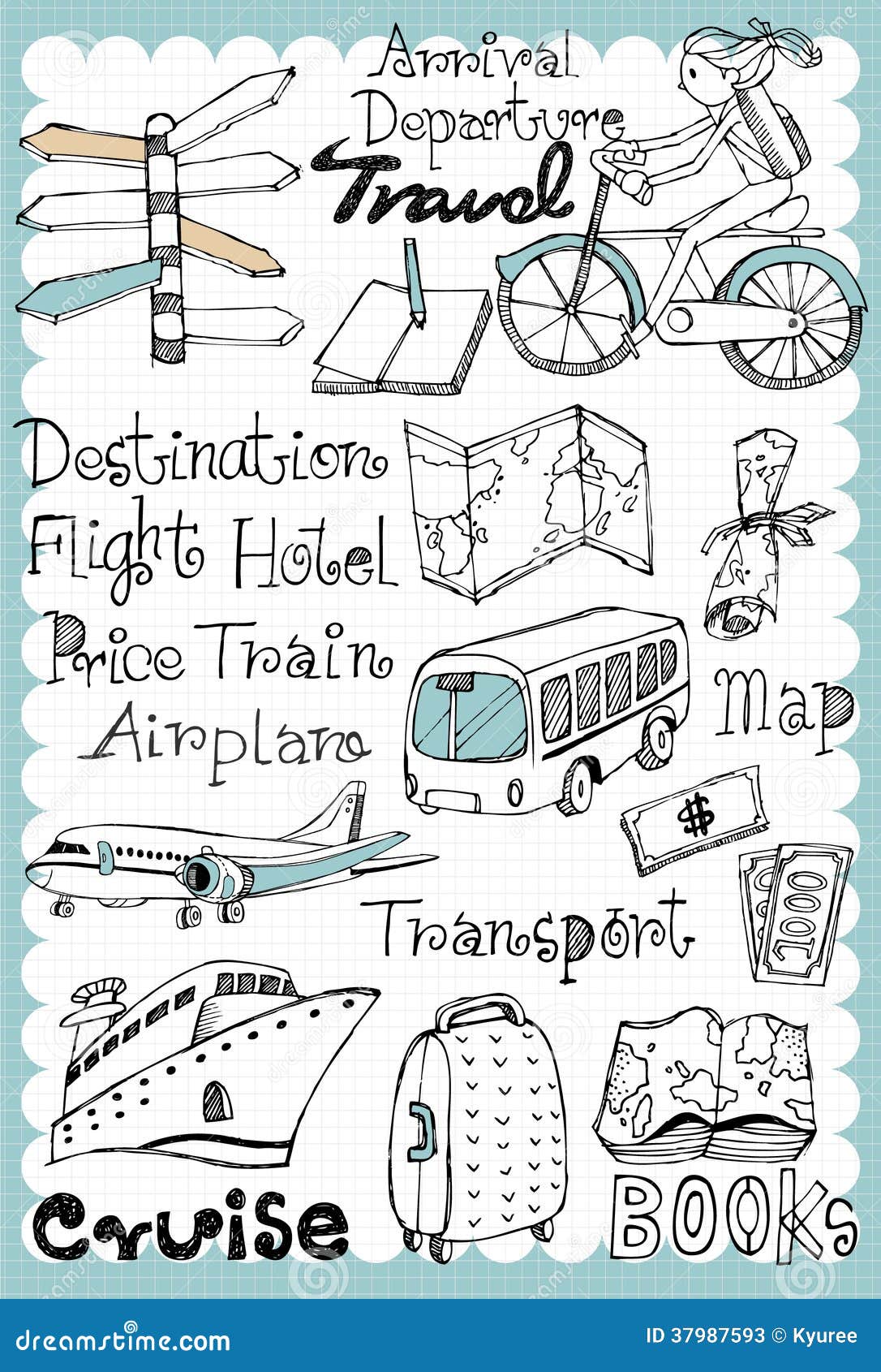Hand Drawn Travel Set Stock Illustrations – 29,171 Hand Drawn Travel ...