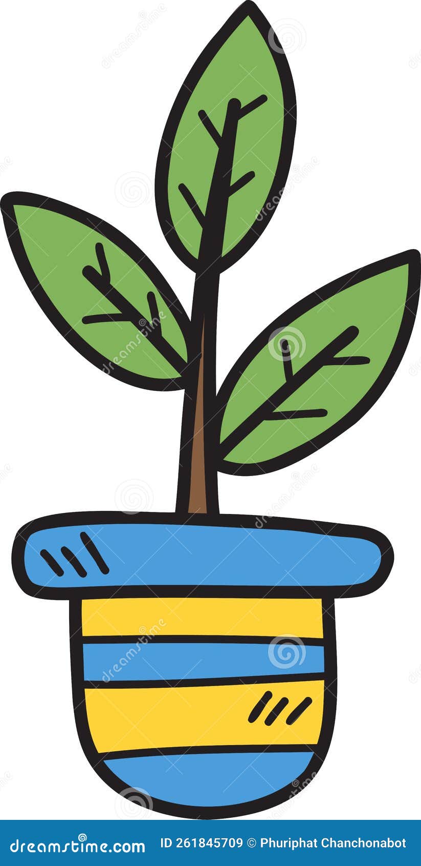 Hand Drawn Tree Sapling Illustration Stock Vector - Illustration of ...