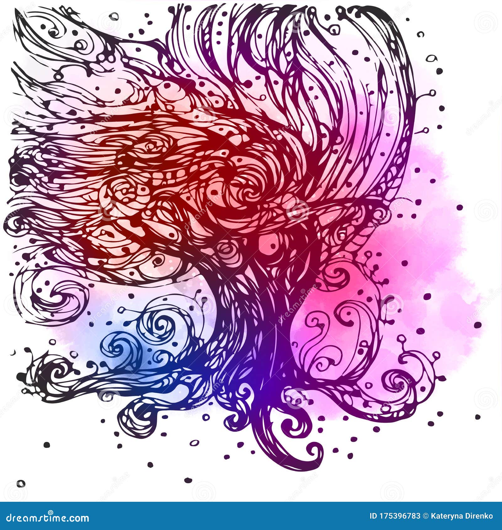 Hand Drawn Tree Symbol Isolated Vector Illustration Stock Vector ...