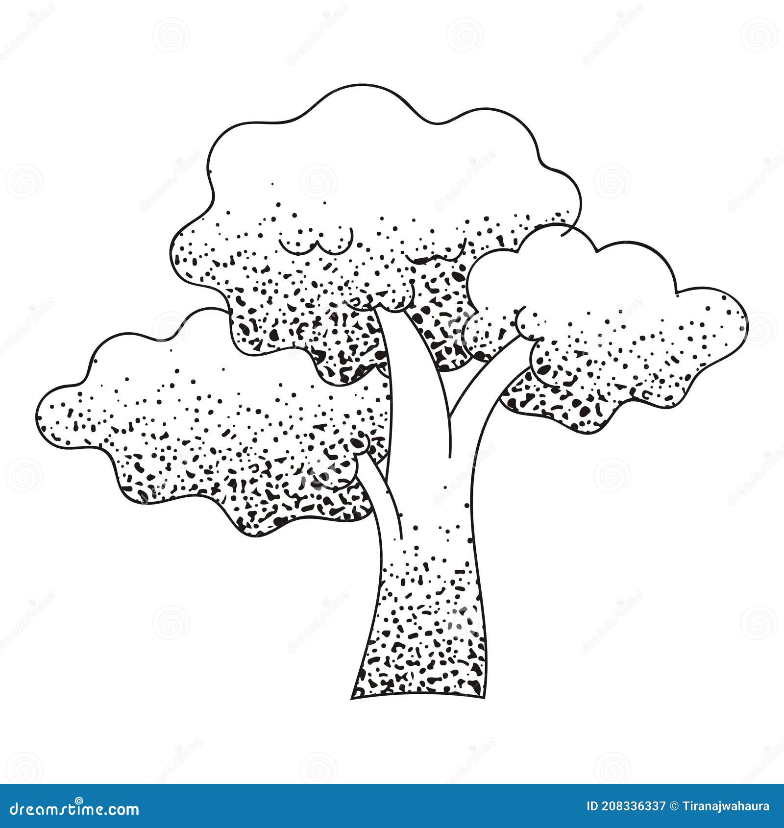Hand Drawn of Tree Vector Illustration Stock Vector - Illustration of ...