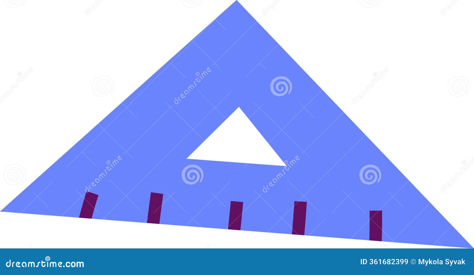Triangle Ruler And Straightedge Vector Illustration | CartoonDealer.com ...