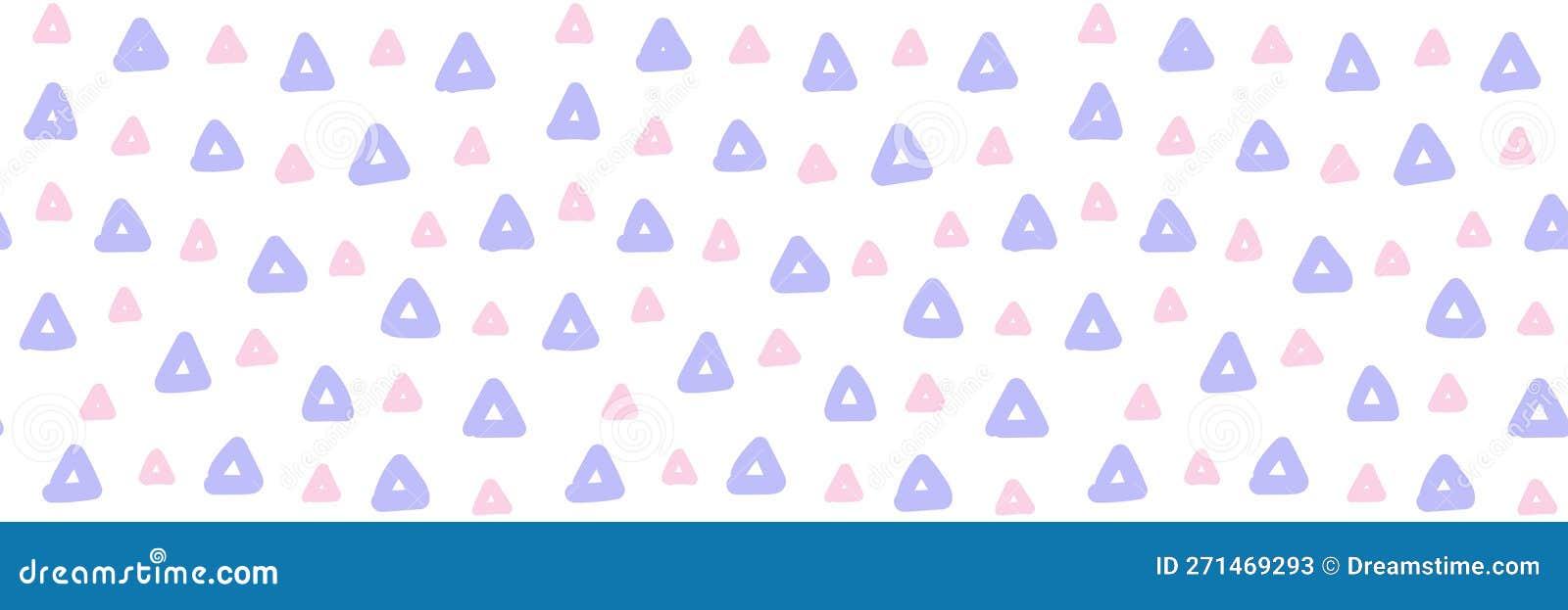 Hand Drawn Triangles Seamless Pattern. Simple Backgrond with Sketch ...