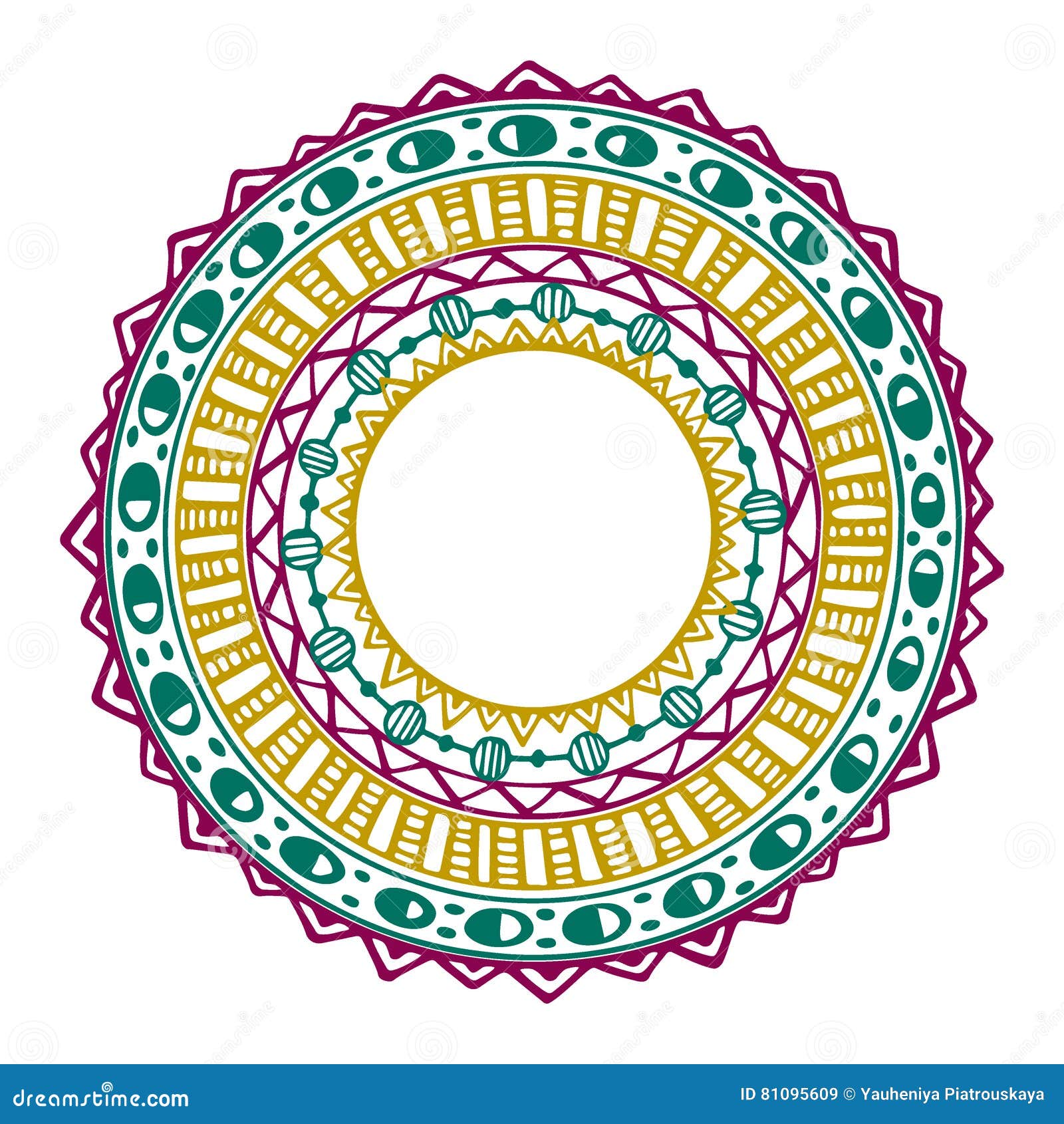 Hand drawn tribal frames stock vector. Illustration of card - 81095609