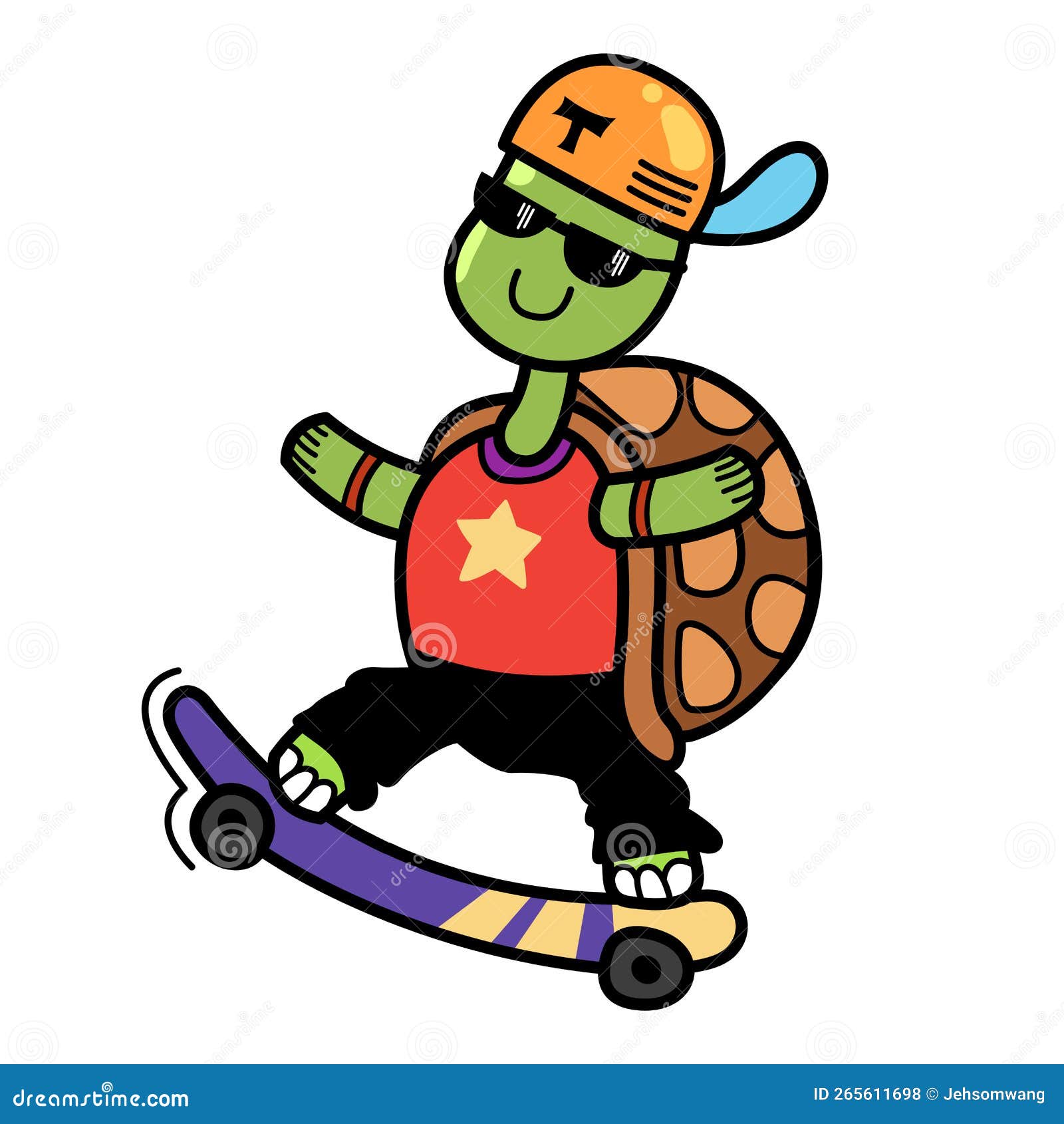 Hand Drawn Turtle Character Stock Vector - Illustration of guide ...