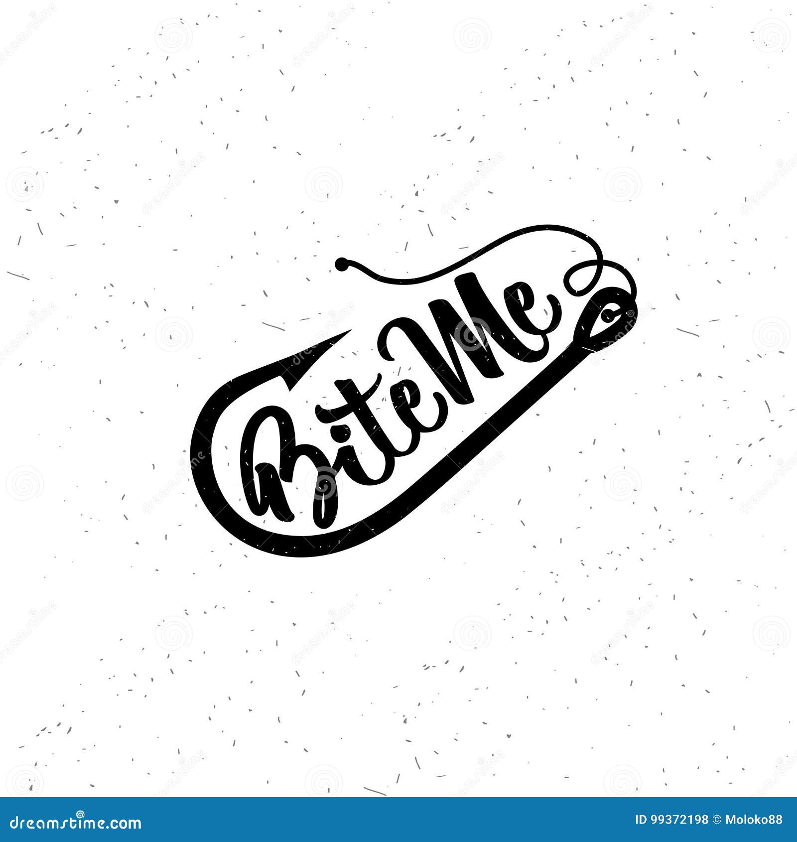 Fishing Typography. Bite Me. Stock Vector - Illustration of retro, bass ...