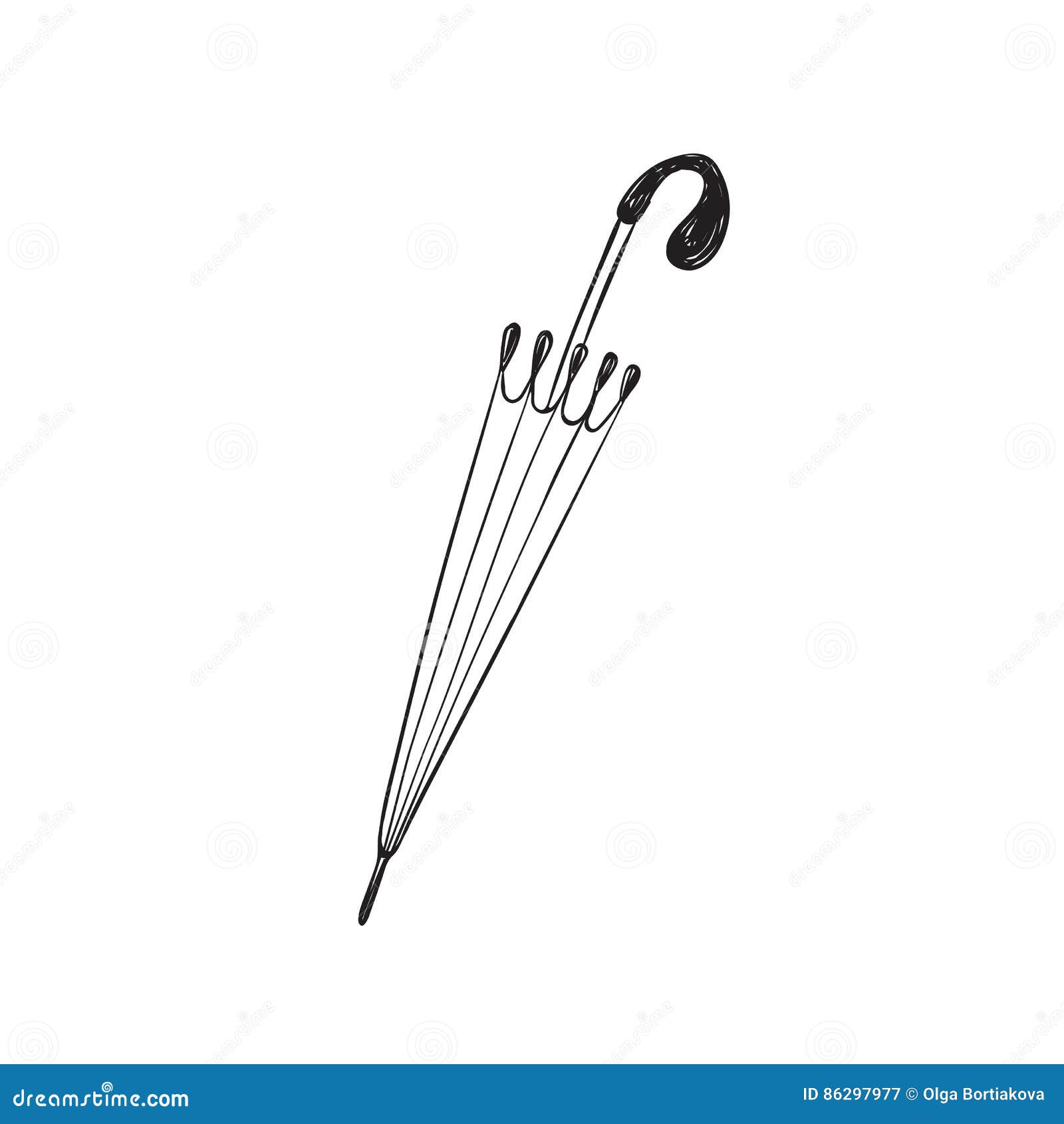 Hand Drawn Umbrella Stock Vector Illustration Of Sketch 86297977