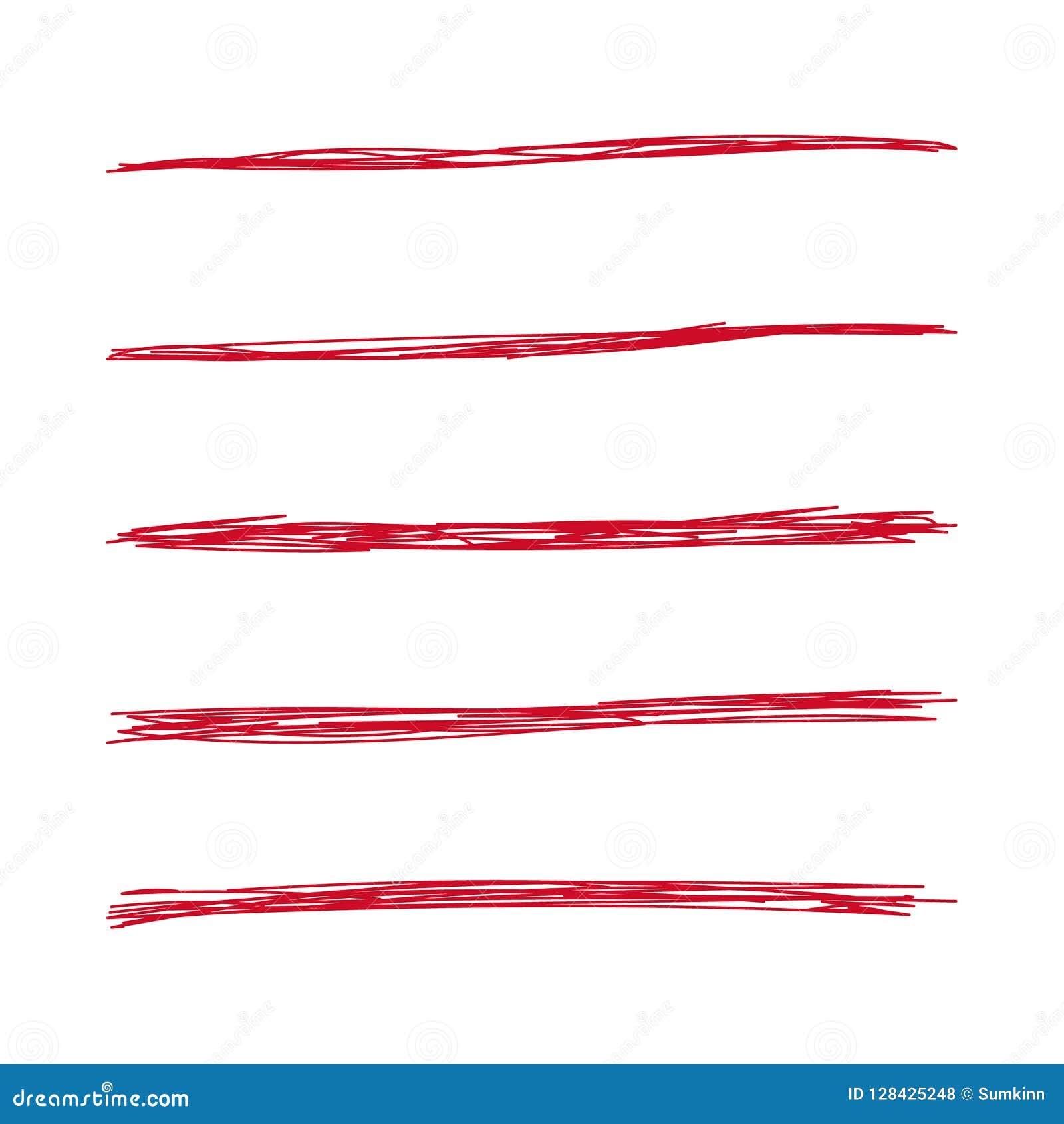 Hand drawn underline. stock vector. Illustration of drawing - 128425248