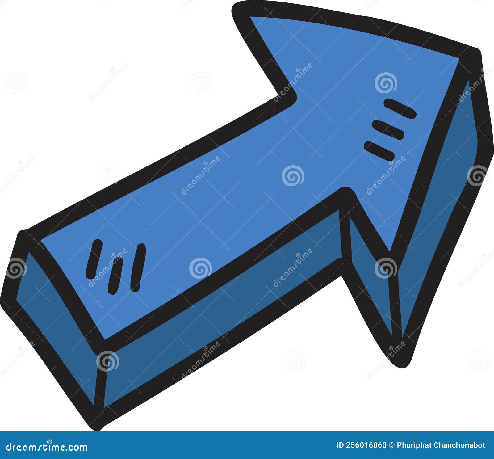 Hand Drawn Up Arrow Illustration Stock Vector - Illustration of doodle ...