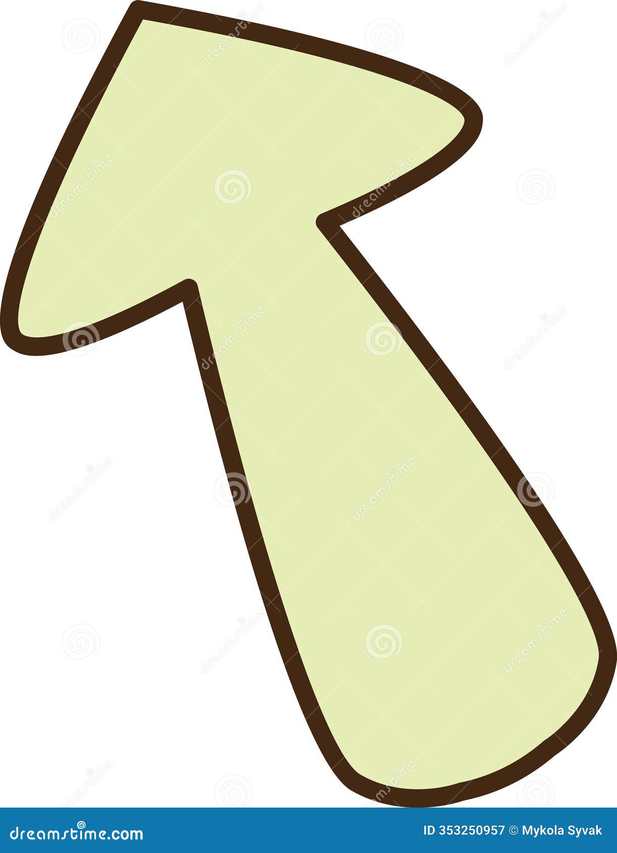 Hand Drawn Upward Arrow stock illustration. Illustration of turn ...