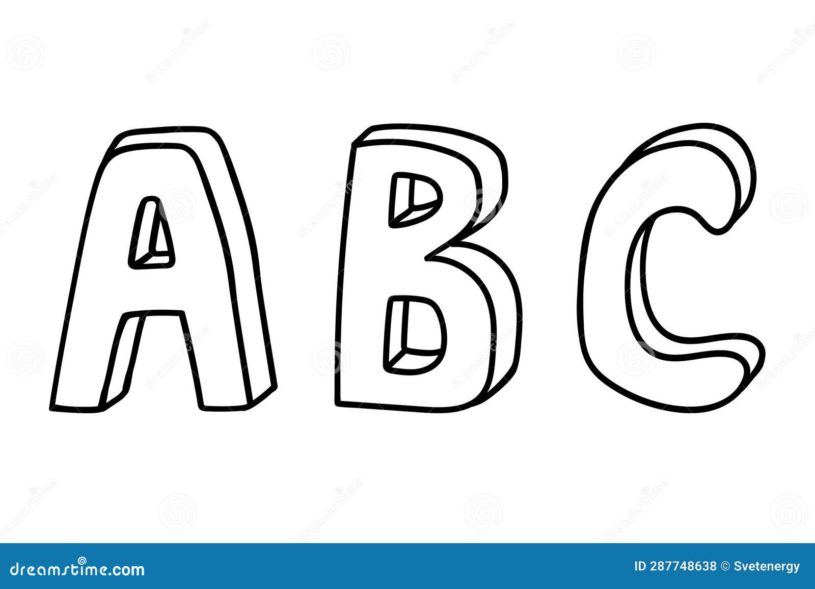 Hand Drawn Vector ABC Letters Stock Vector - Illustration of drawn ...