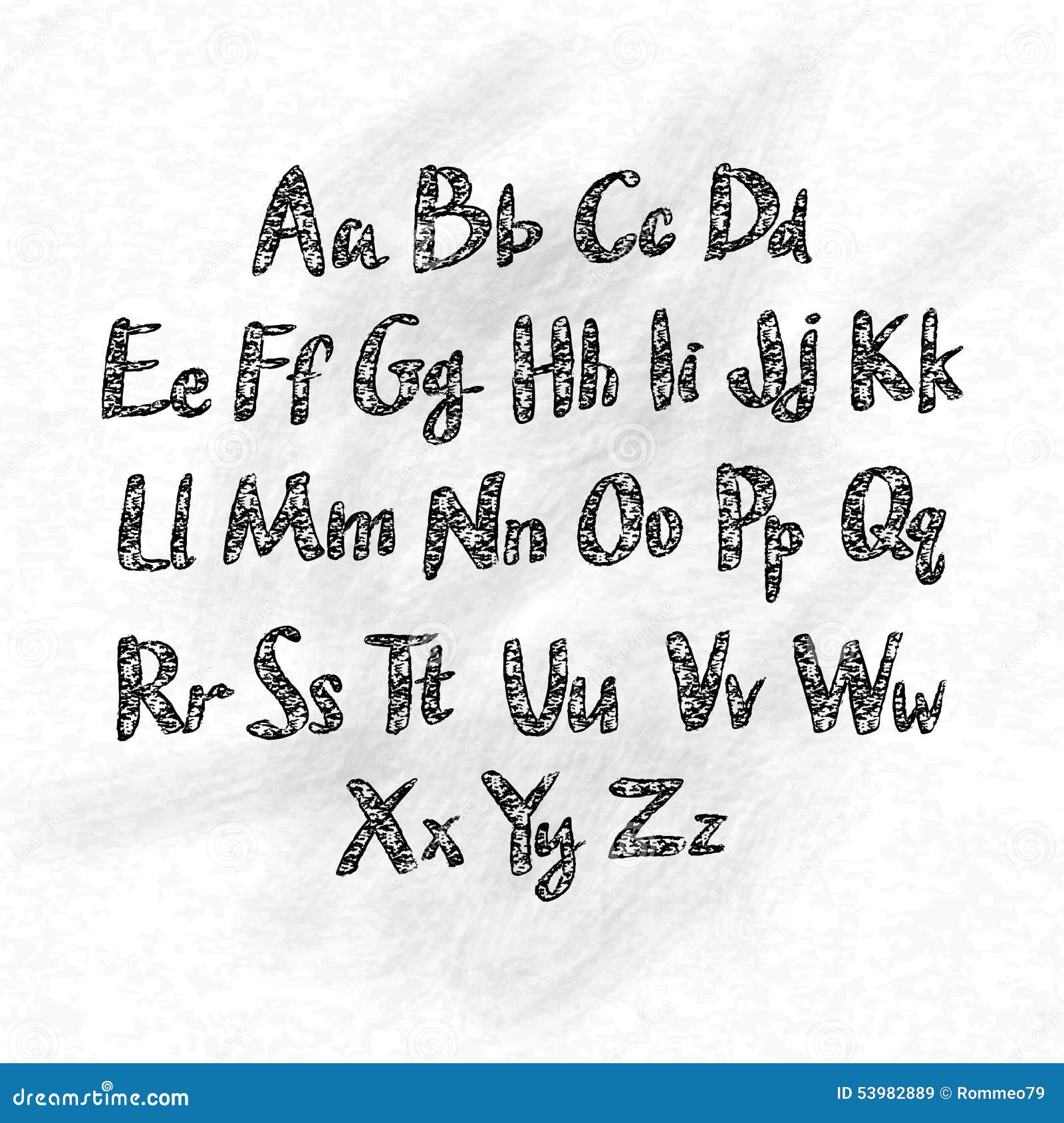 Hand Drawn Vector Abc Small Letters Stock Vector - Illustration of ...