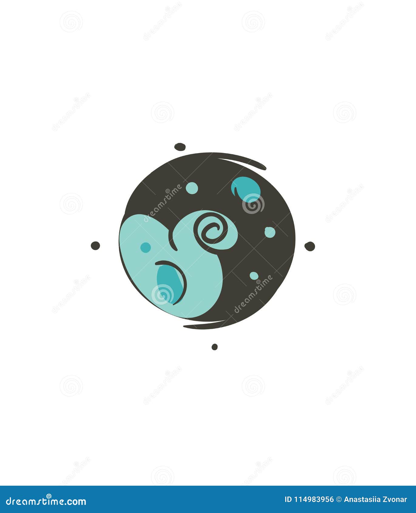 Simple Galaxy Monochrome Contoured Line Vector Galactic Universe Solar ...
