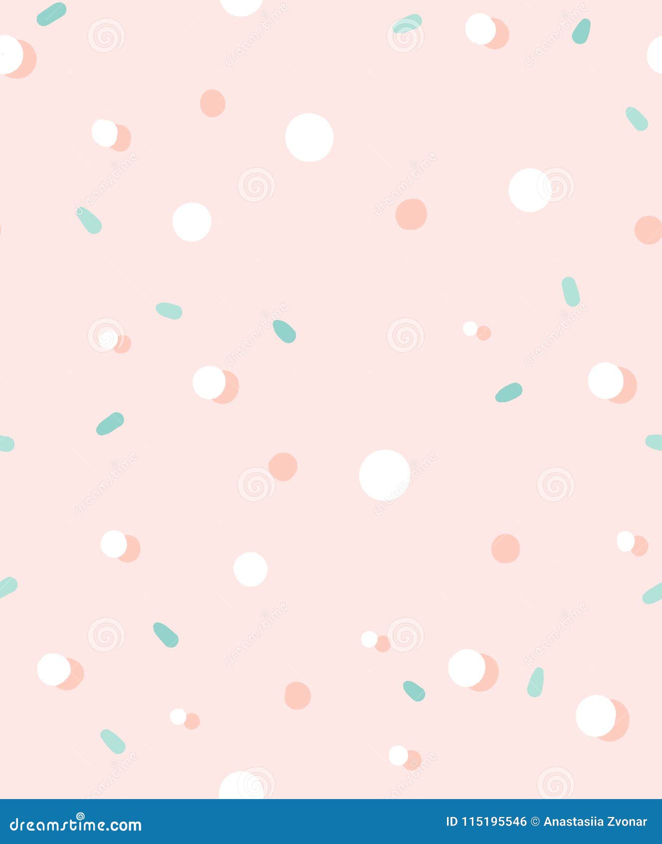 Hand Drawn Vector Abstract Graphic Simple Confetti Seamless Pattern in ...