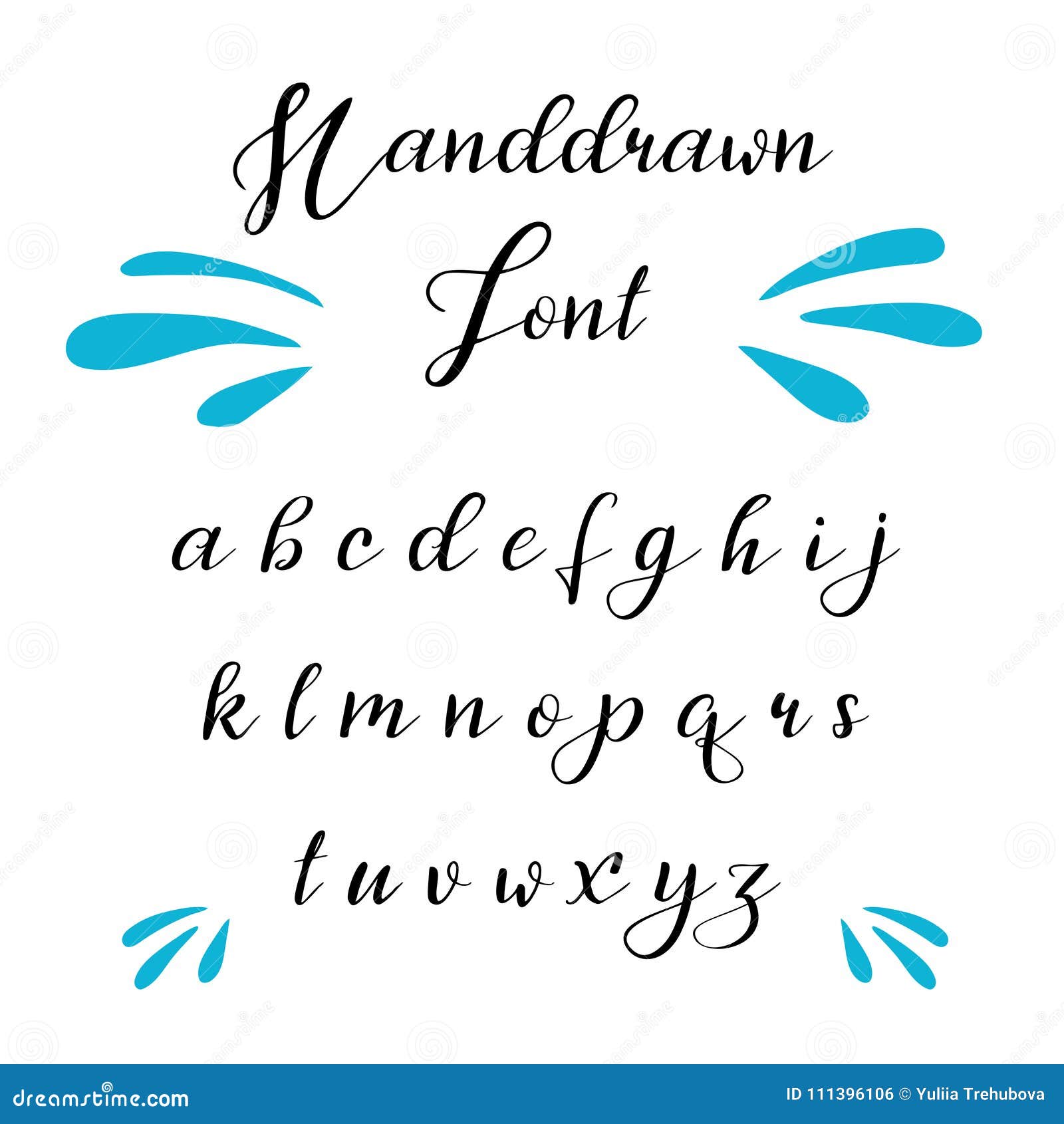 Hand Drawn Vector Alphabet. Calligraphy Letters for Your Design Stock ...