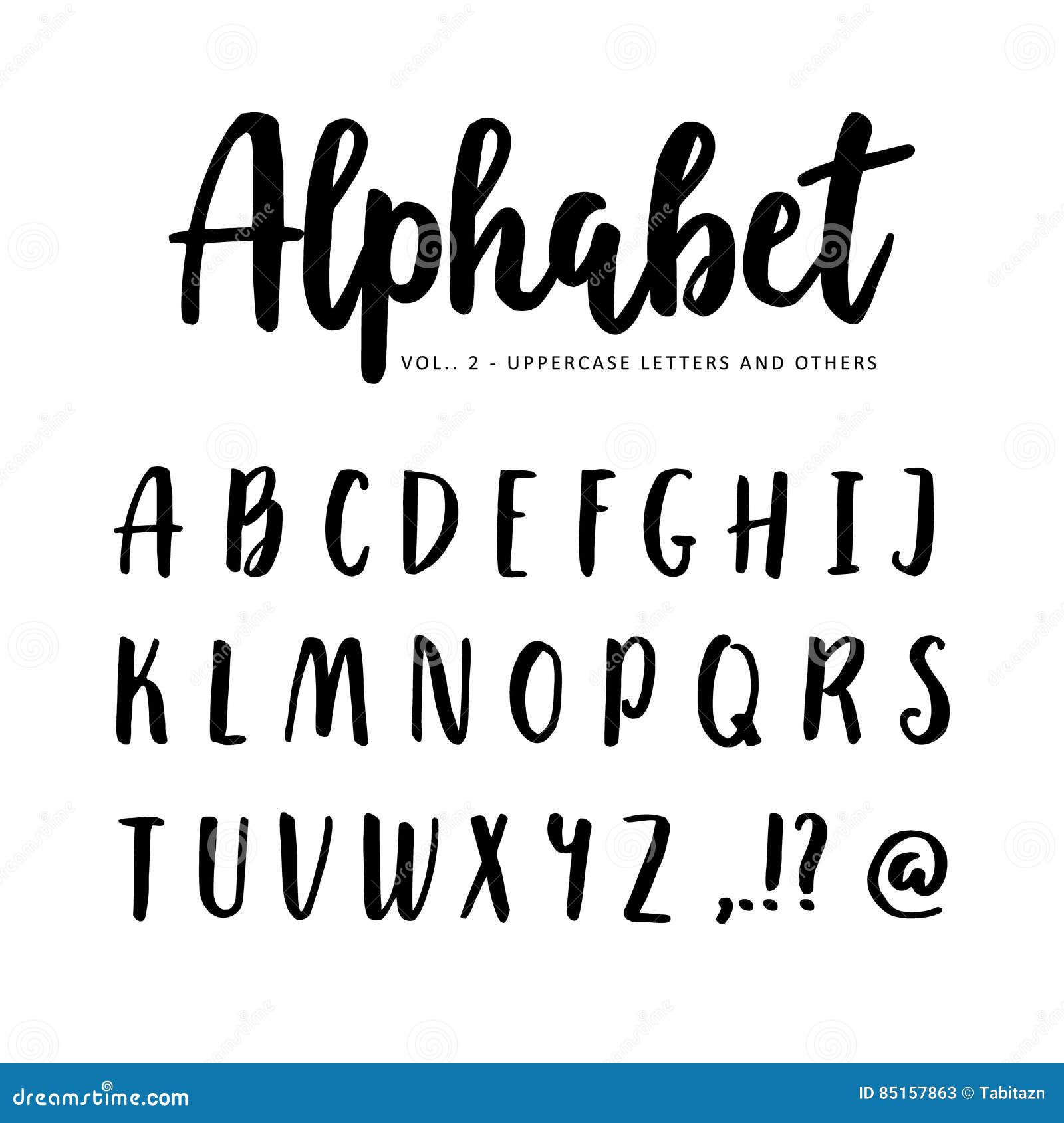Hand Drawn Vector Alphabet, Font. Isolated Letters Written with Marker ...