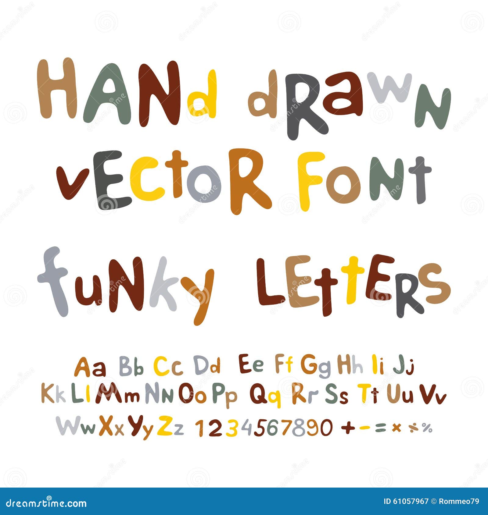 Hand-drawn Vector Alphabet. Funky Letters Font Stock Vector ...