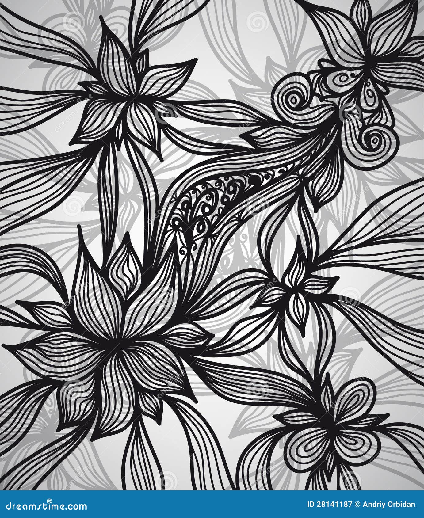 Hand Drawn Vector Background Stock Vector - Illustration of beauty ...