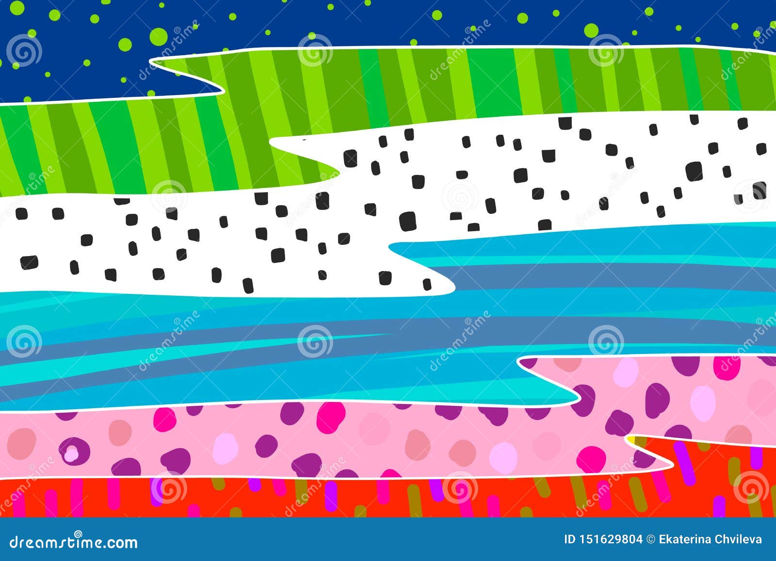 Hand Drawn Vector Background in Cartoon Style. Textured Objects Lines ...