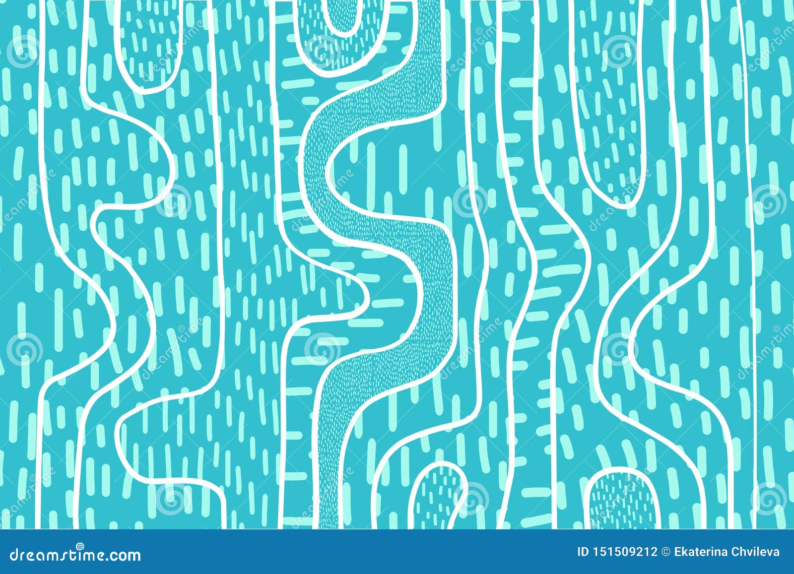 Hand Drawn Vector Background in Cartoon Style. Textured Objects Lines ...