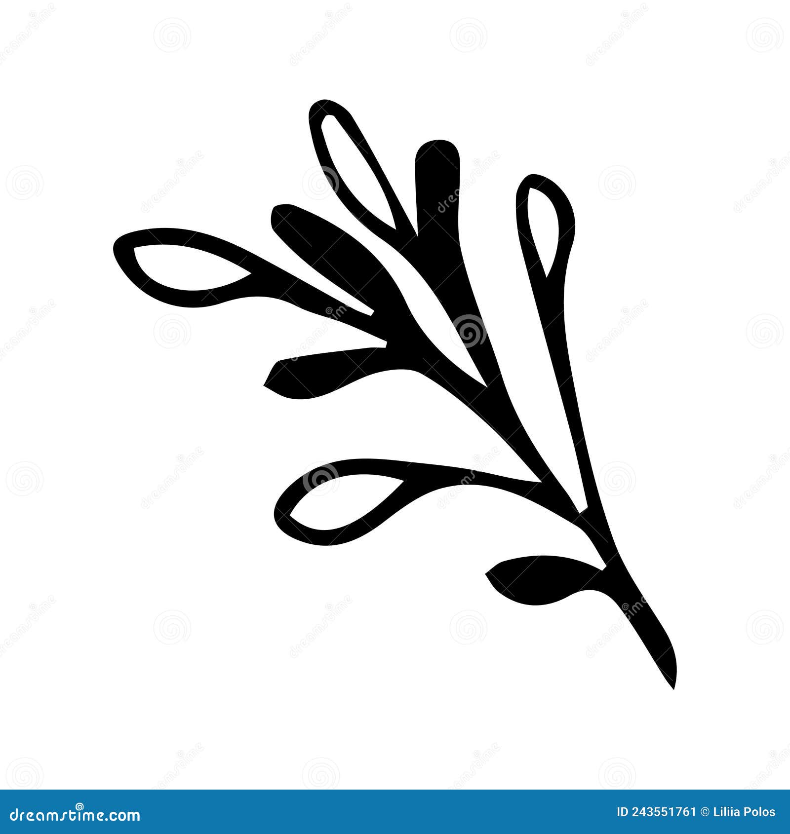 Hand Drawn Vector Branch. Botanical Decoration Stock Vector ...