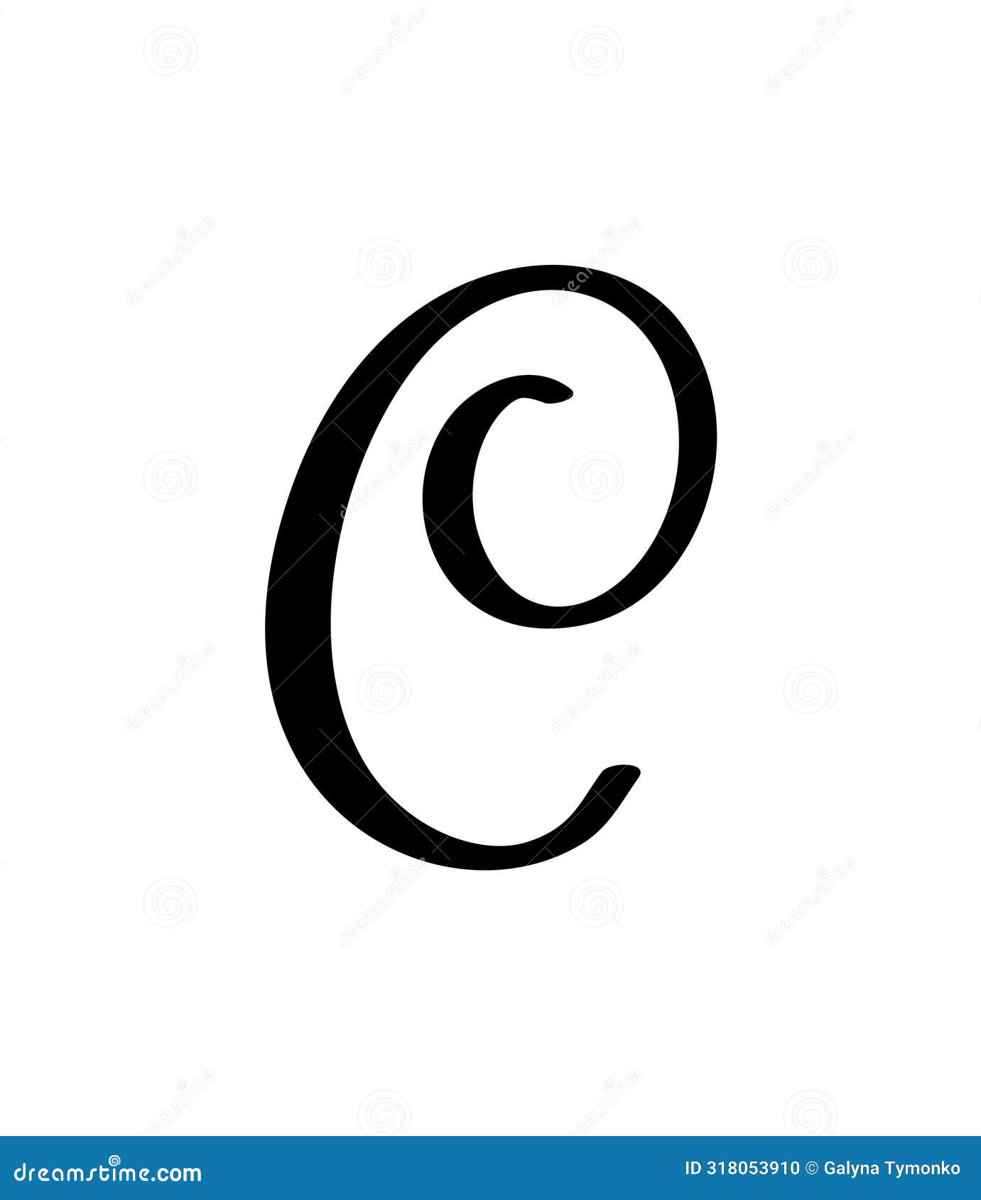 Hand Drawn Vector Calligraphy Letter C. Script Font Logo Stock Vector ...