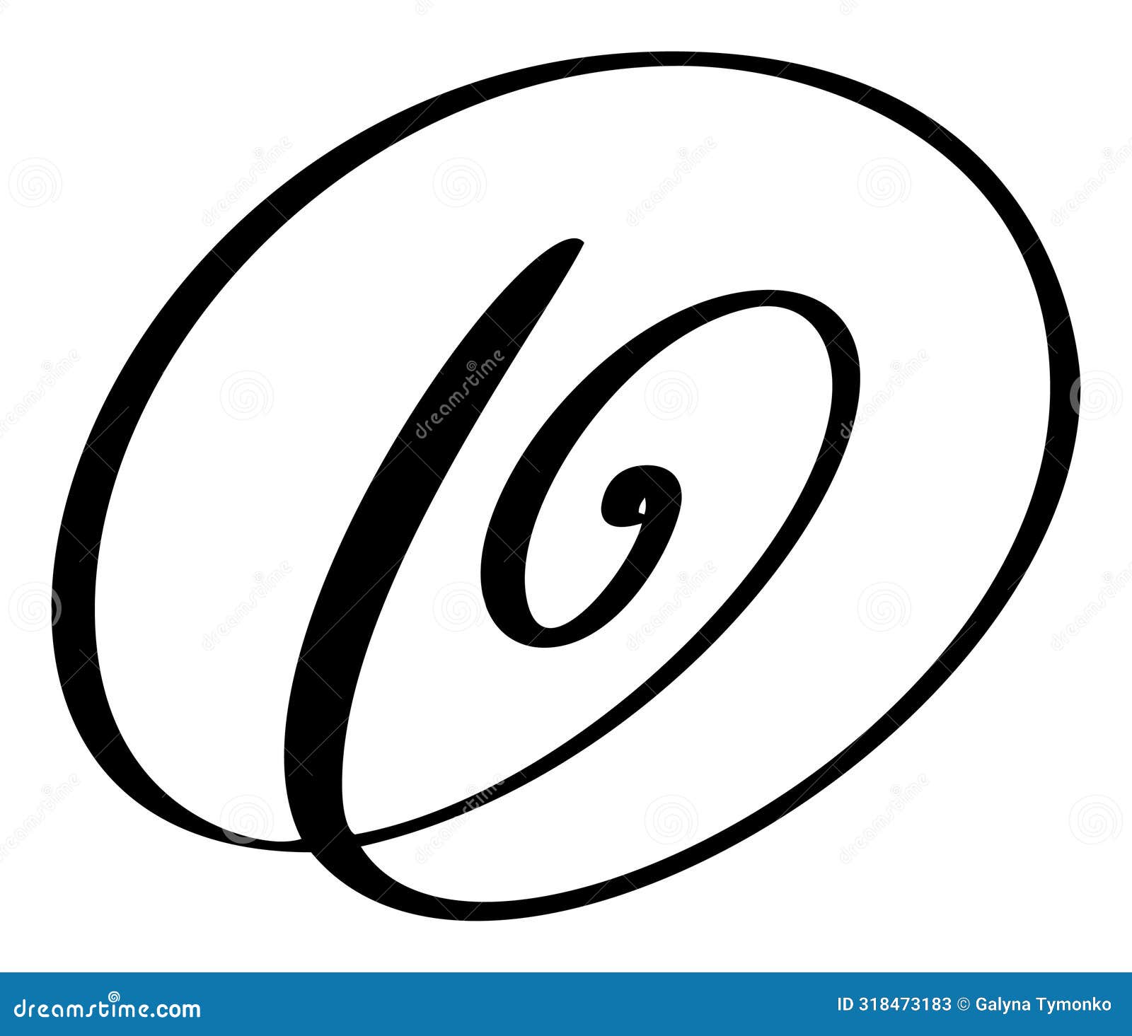 Hand Drawn Vector Calligraphy Letter D. Script Font Logo Stock Vector ...