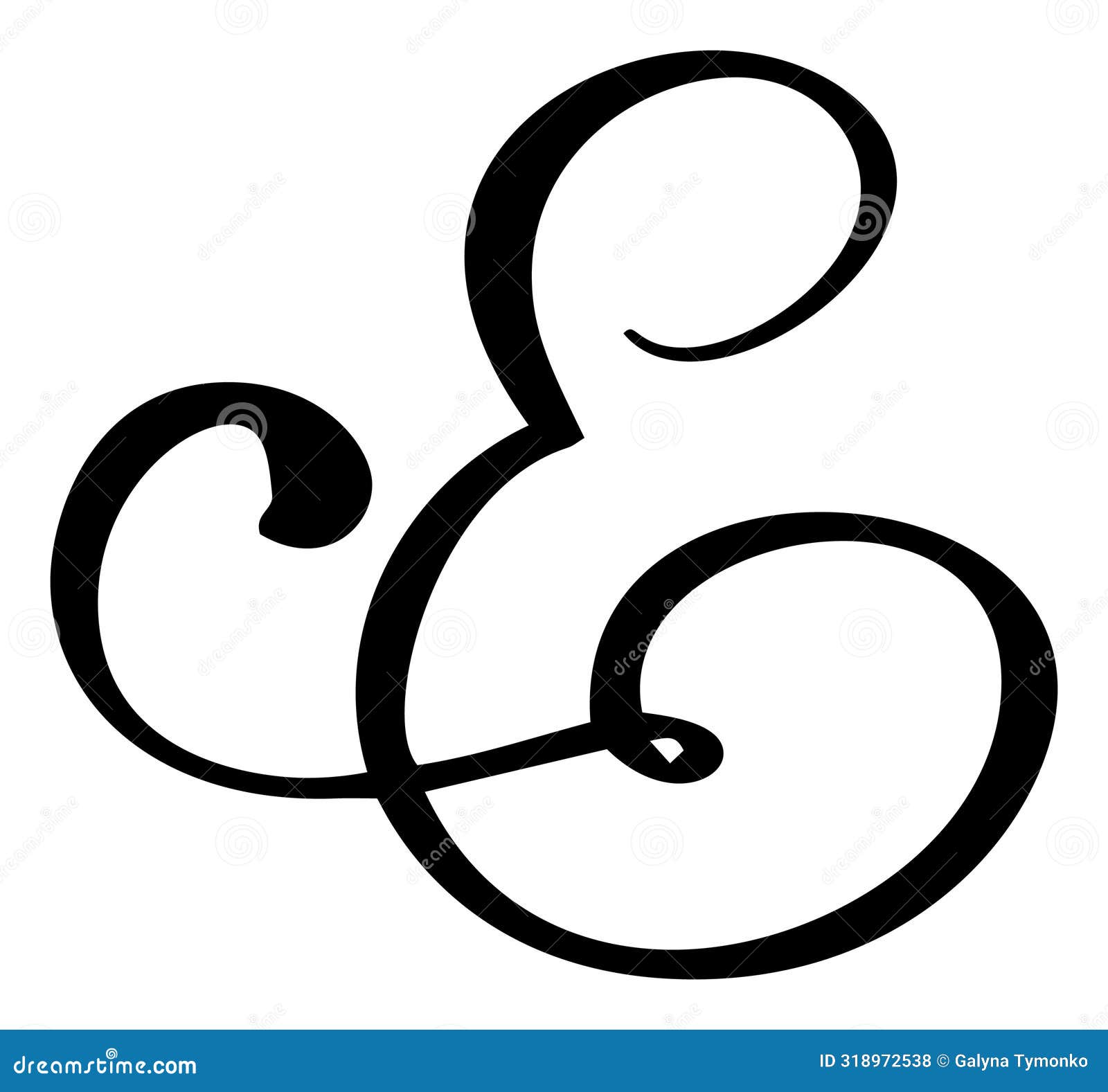 Hand Drawn Vector Calligraphy Letter E. Script Font Logo Stock Vector ...