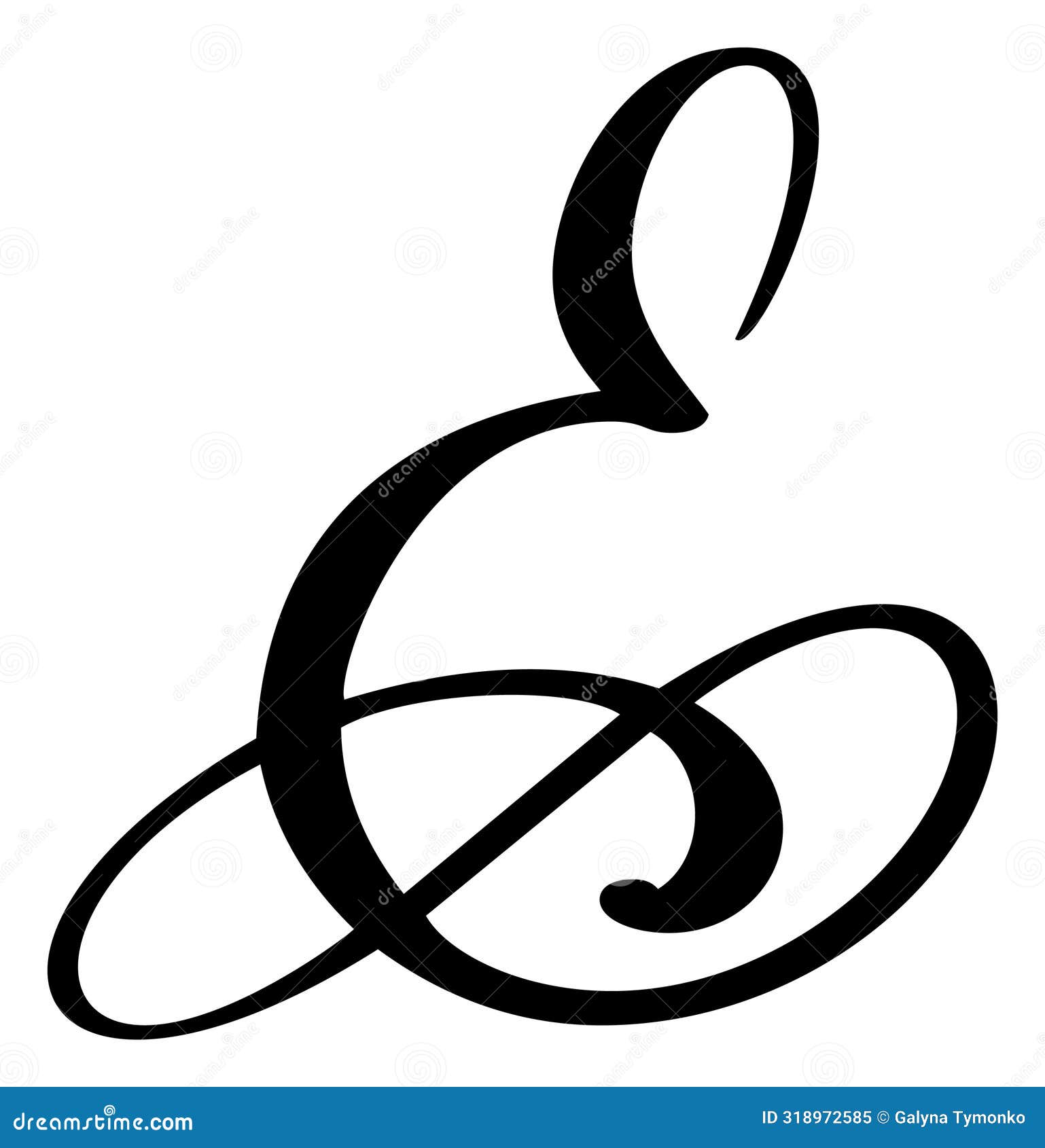 Hand Drawn Vector Calligraphy Letter E. Script Font Logo Stock Vector ...