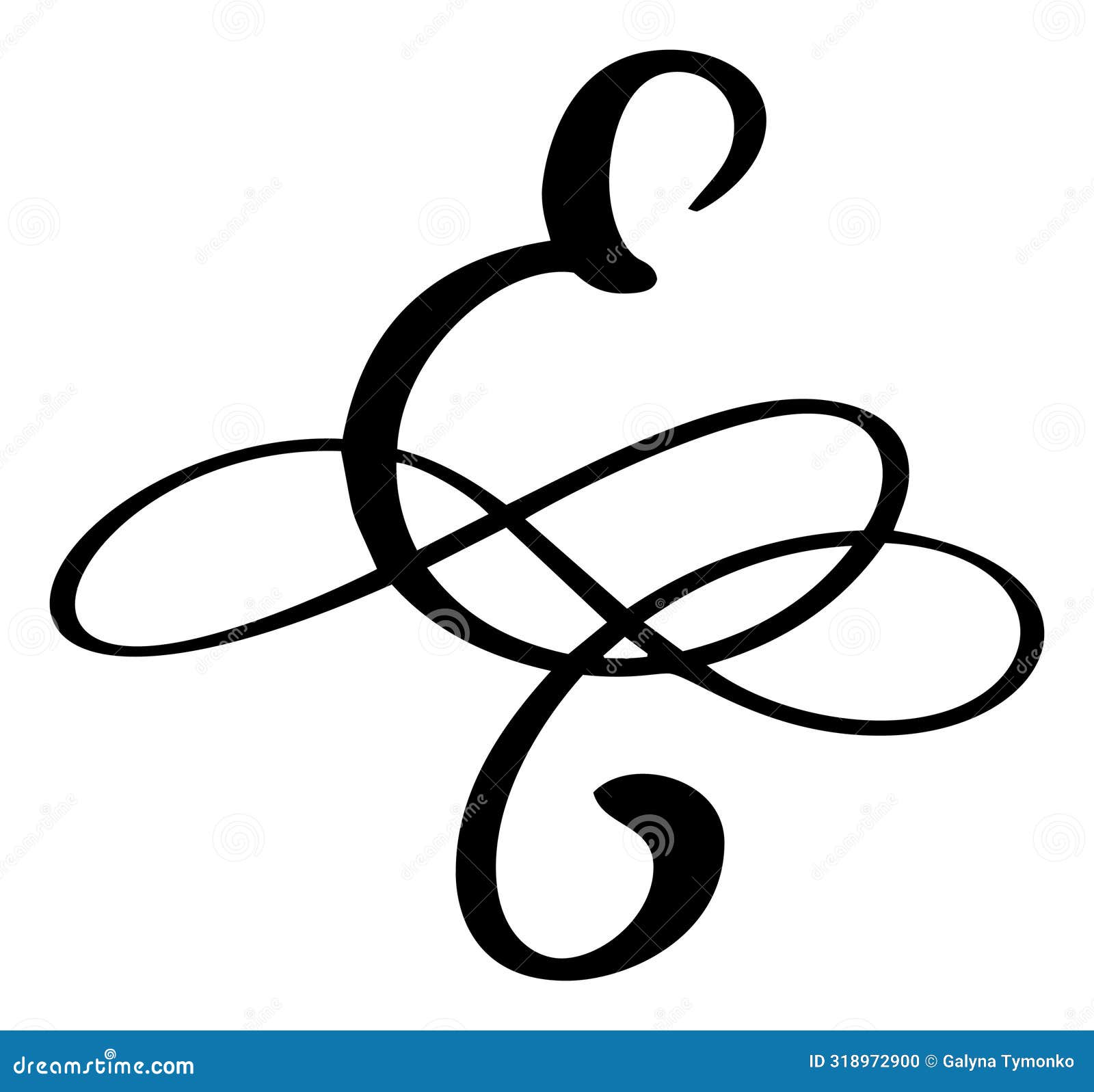 Hand Drawn Vector Calligraphy Letter E. Script Font Logo Stock Vector ...