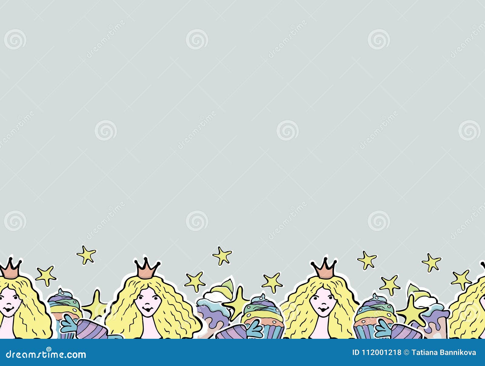 Hand Drawn Vector Cute Princess | CartoonDealer.com #112001218