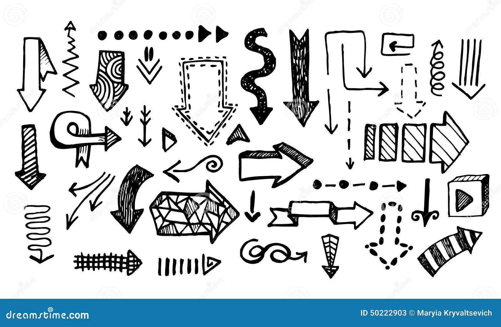 Doodle Of Arrow Pointing Left And Right Cartoon Vector | CartoonDealer ...