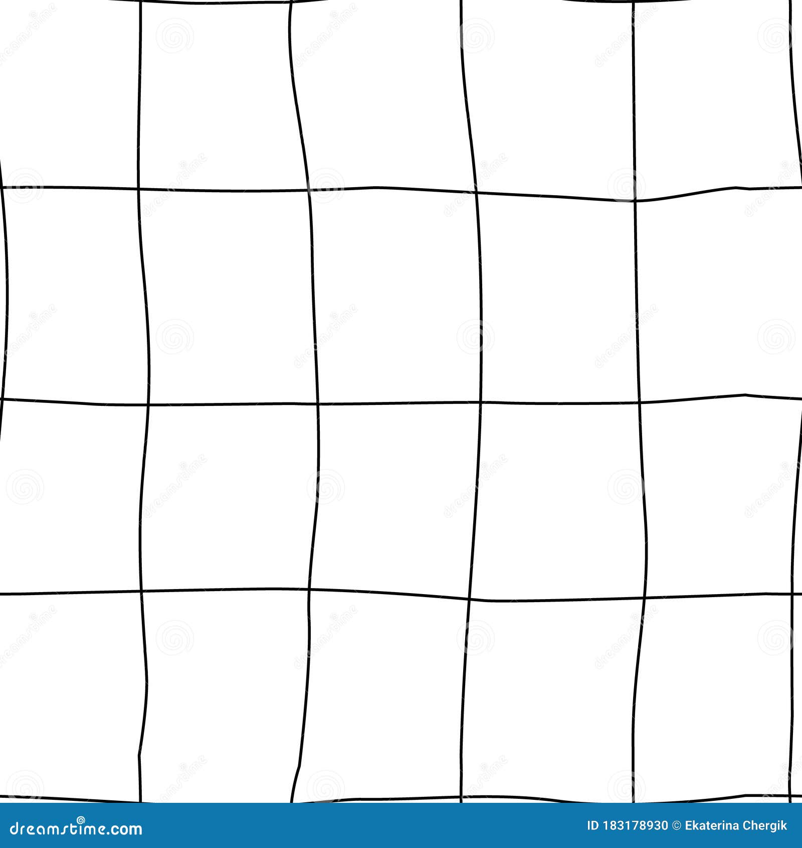 Hand Drawn Vector, Doodle Grid Seamless Pattern. Stock Vector ...