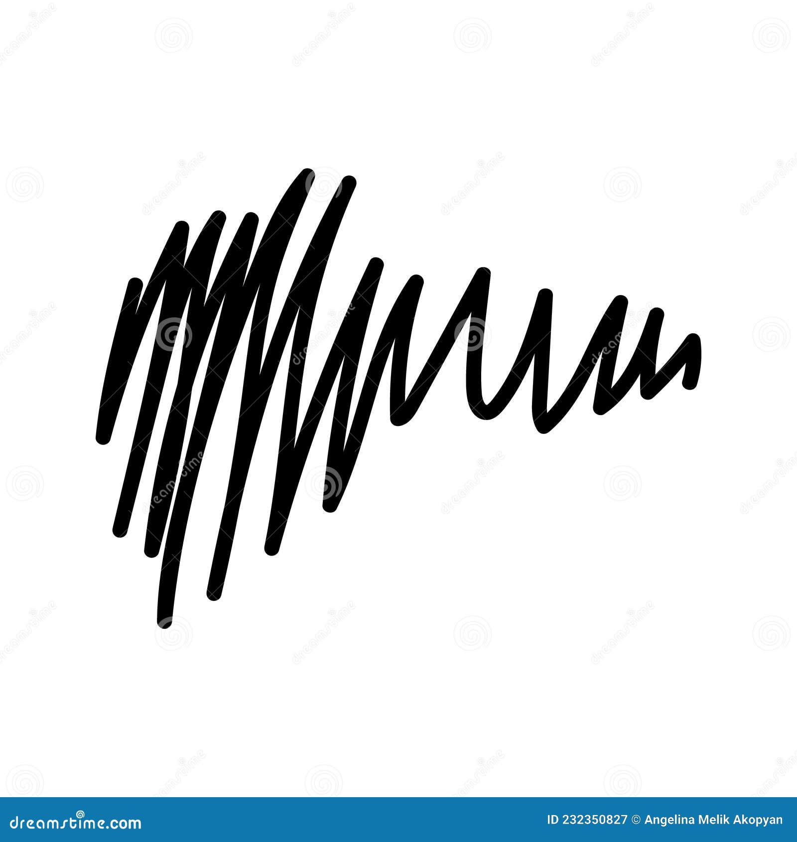 Hand Drawn Vector Doodle Illustration, Abstract Handwriting Stock ...