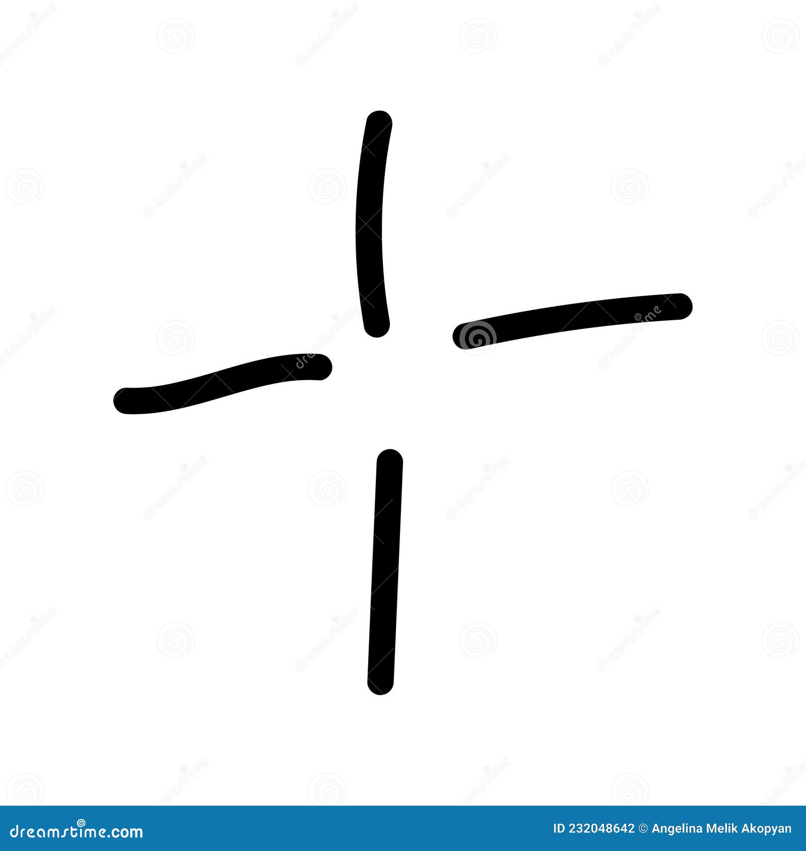 Hand Drawn Vector Doodle Illustration, Abstract Handwriting Stock ...