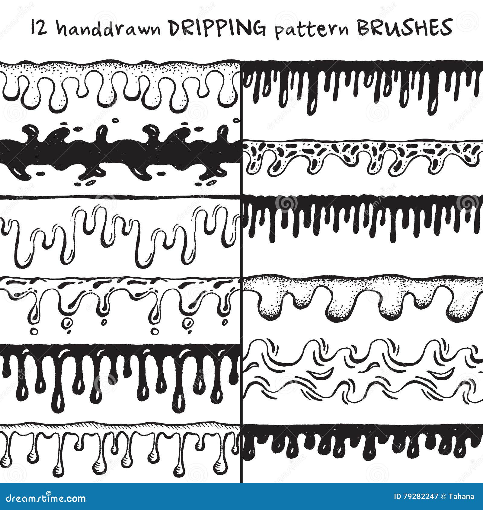 Vector Set Of Dripping Gold Liquid Honey Borders | CartoonDealer.com ...