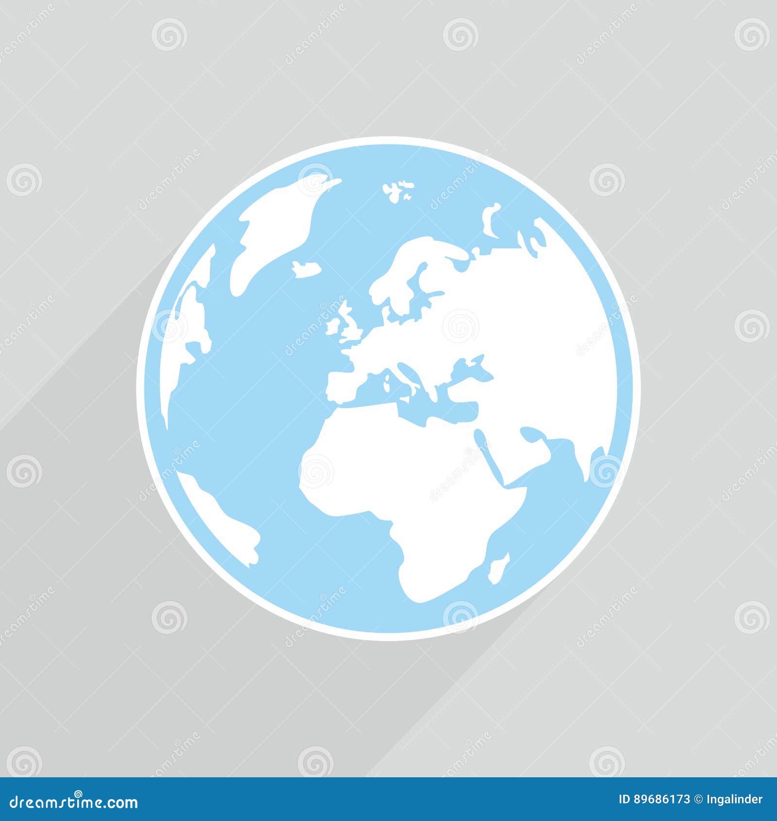 Hand Drawn Vector Earth on Grey Background Stock Vector - Illustration ...