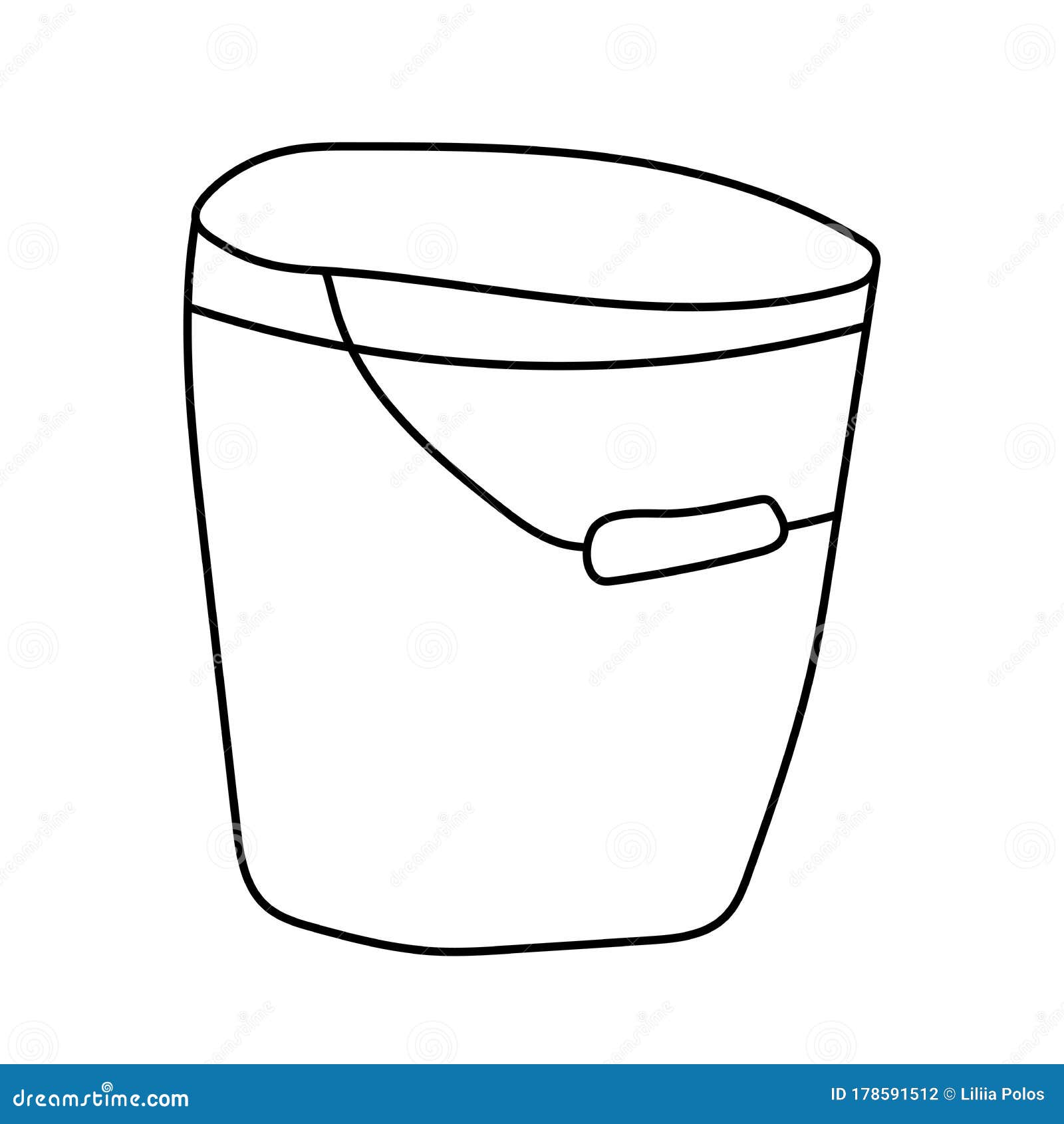 Hand Drawn Vector Element - Bucket Stock Illustration - Illustration of ...