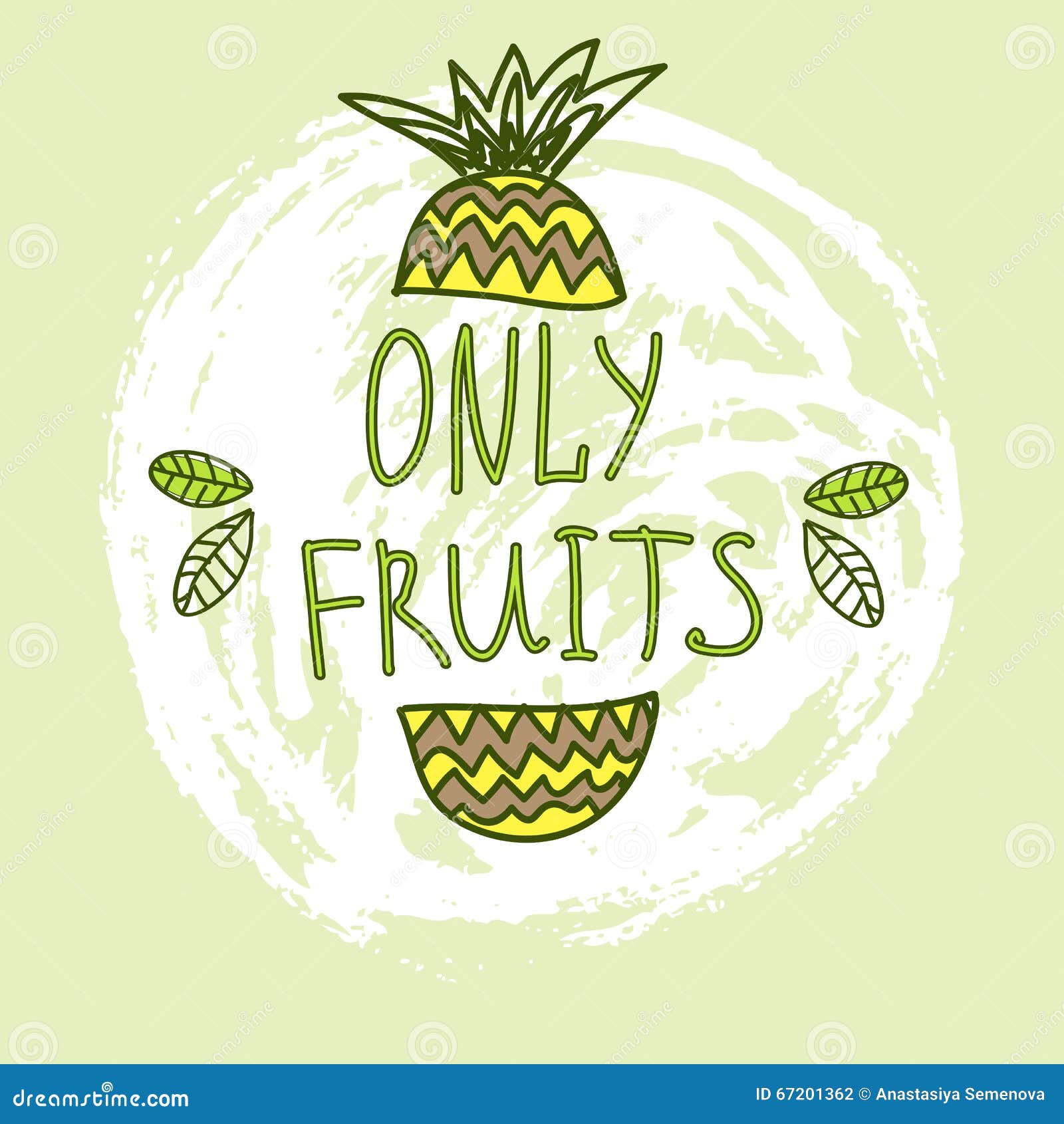 Hand Drawn Vector Elements. only Fruits. Logo Stock Vector ...
