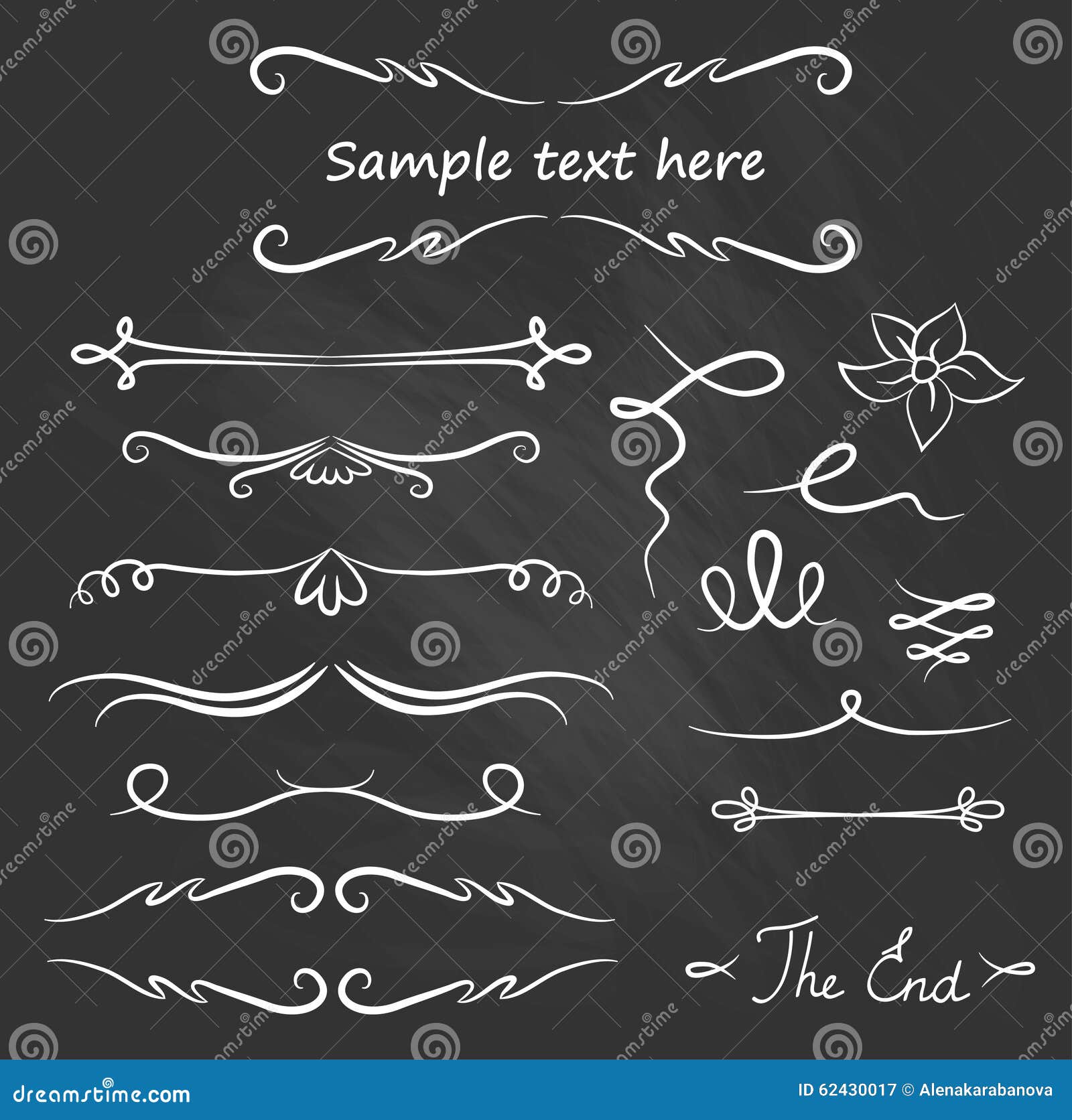 Hand Drawn Vector Flourishes, Accent Text (vector). | CartoonDealer.com ...