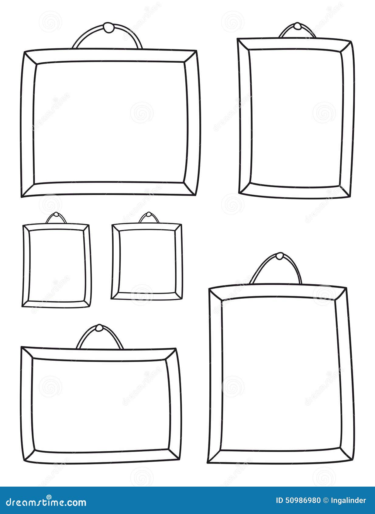 Hand Drawn Vector Frames Isolated on White Background Stock Vector ...