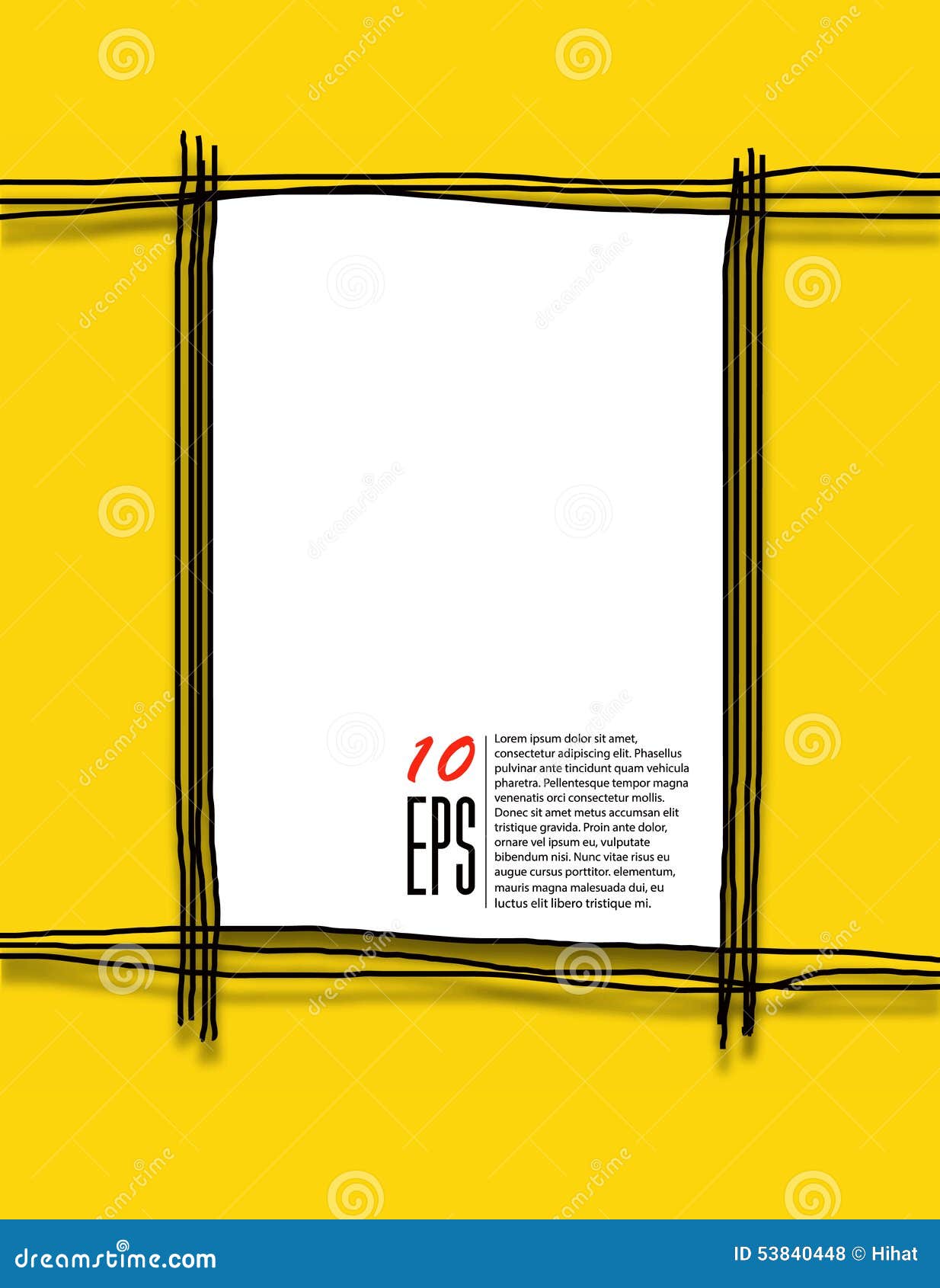 Hand Drawn Vector Framework, Cartoon Style Stock Vector - Illustration ...