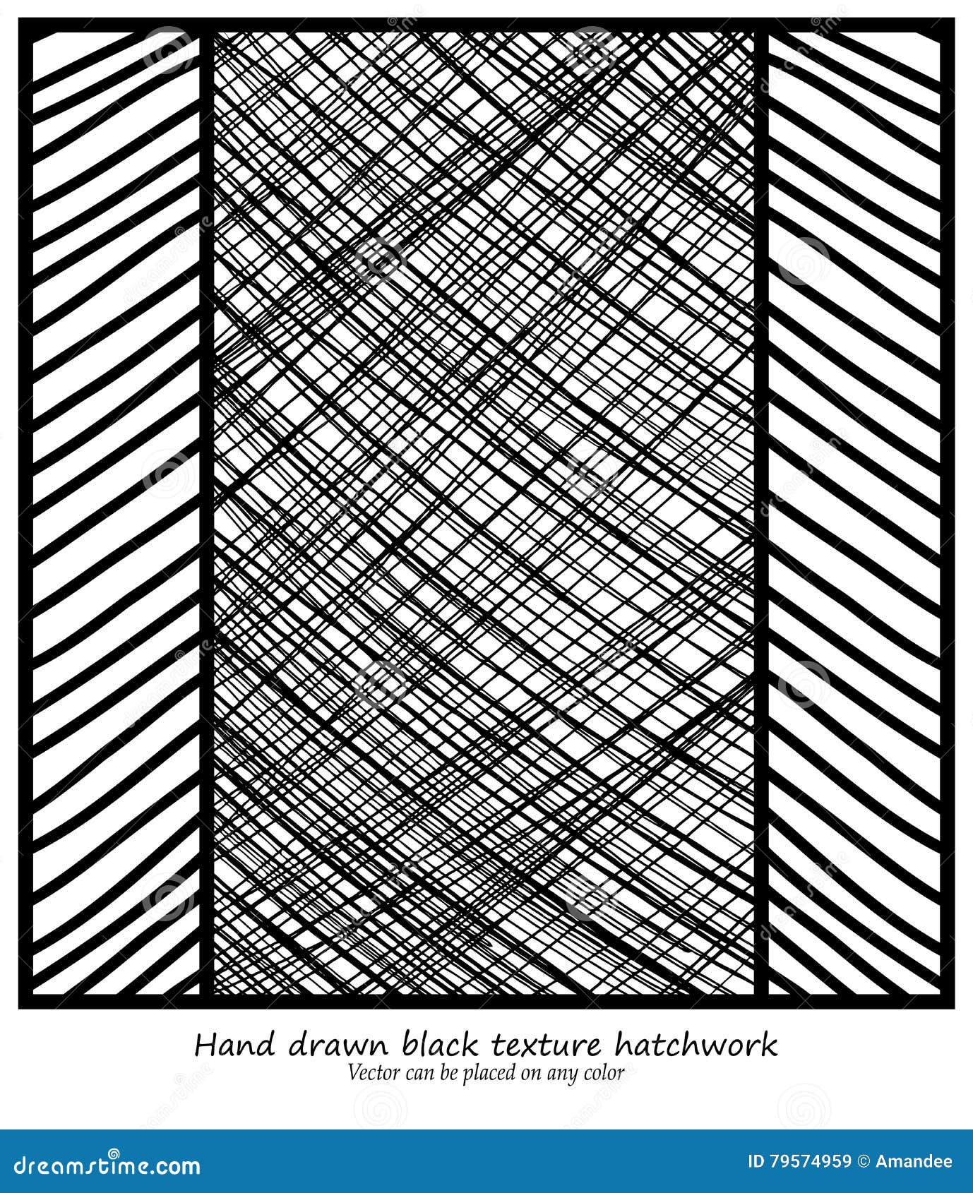 Hand Drawn Vector Hatchwork Lines In Diagonal Patterns And Stripes ...