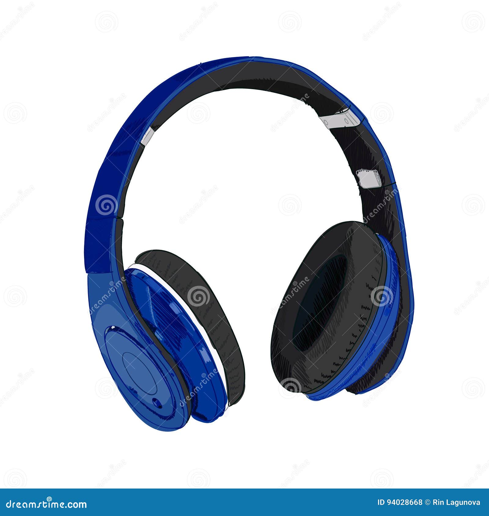 Hand Drawn Headphones On A Colorful Background Cartoon Vector ... Hand Drawn Headphones On A Colorful Background Cartoon Vector ...