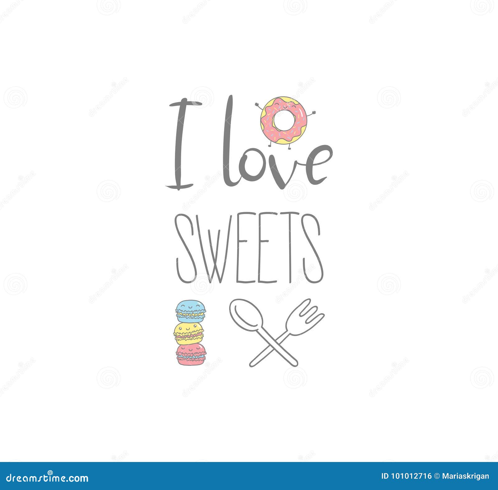 I Love Sweets Poster Stock Illustrations – 43 I Love Sweets Poster ...