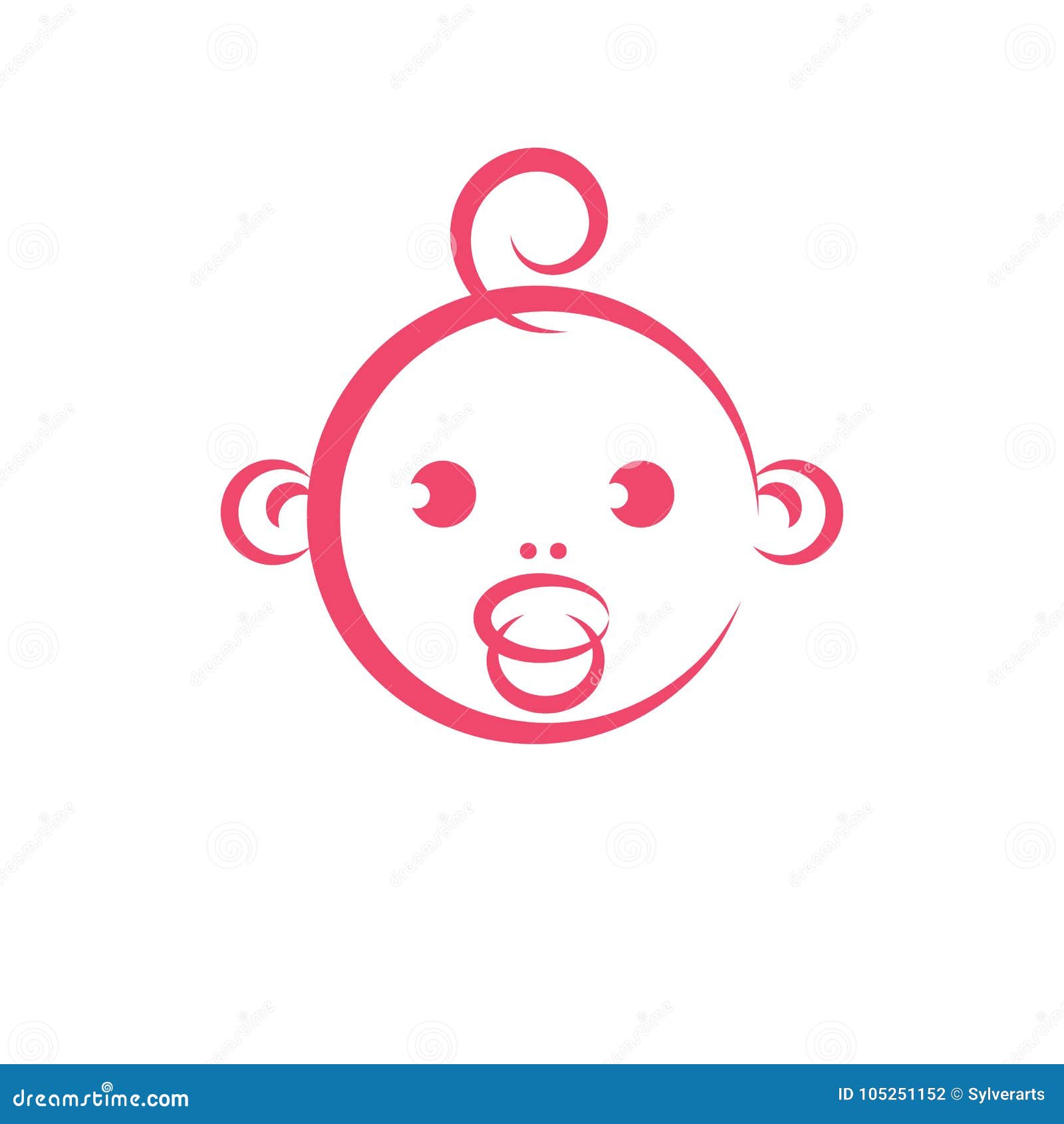 Hand Drawn Vector Illustration of Cute Smiling Child Face. Innocent ...